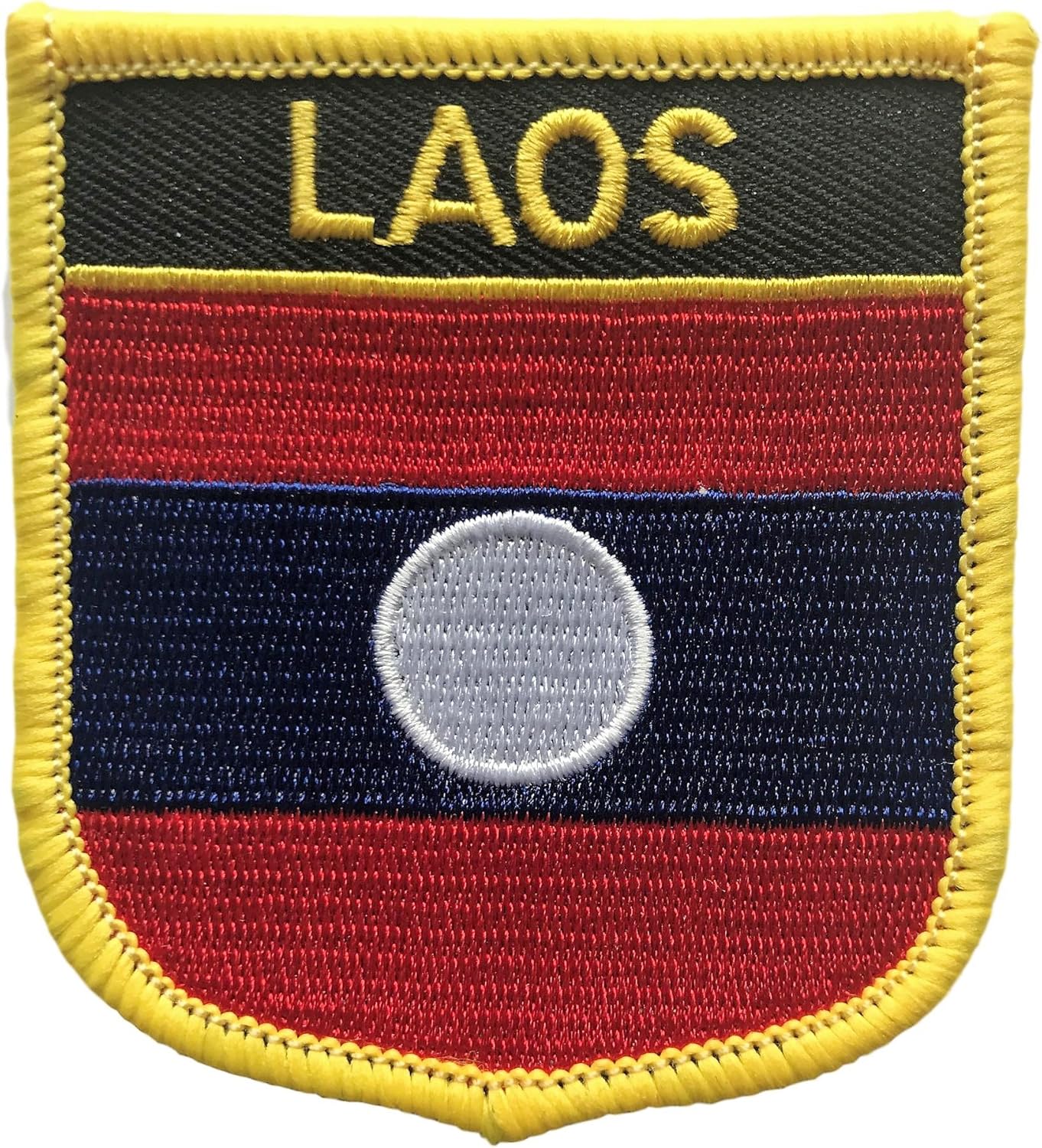 Amazon.com: Laos Flag Patch / Iron-On Sew-On Badge (Laos Crest, 2.75" x ...