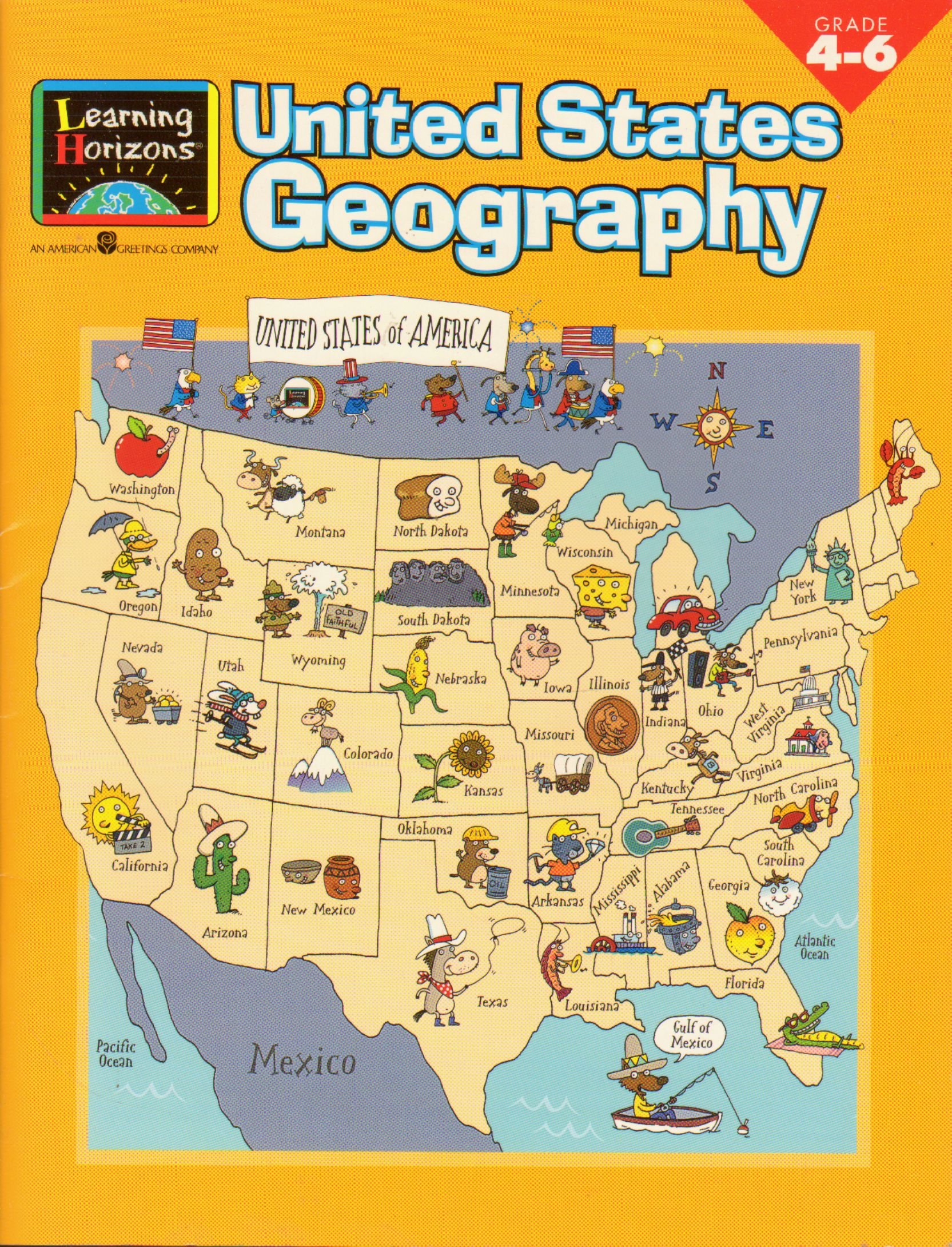 United States Geography: Grade 4-6 [With Stickers] (Science Skill ...