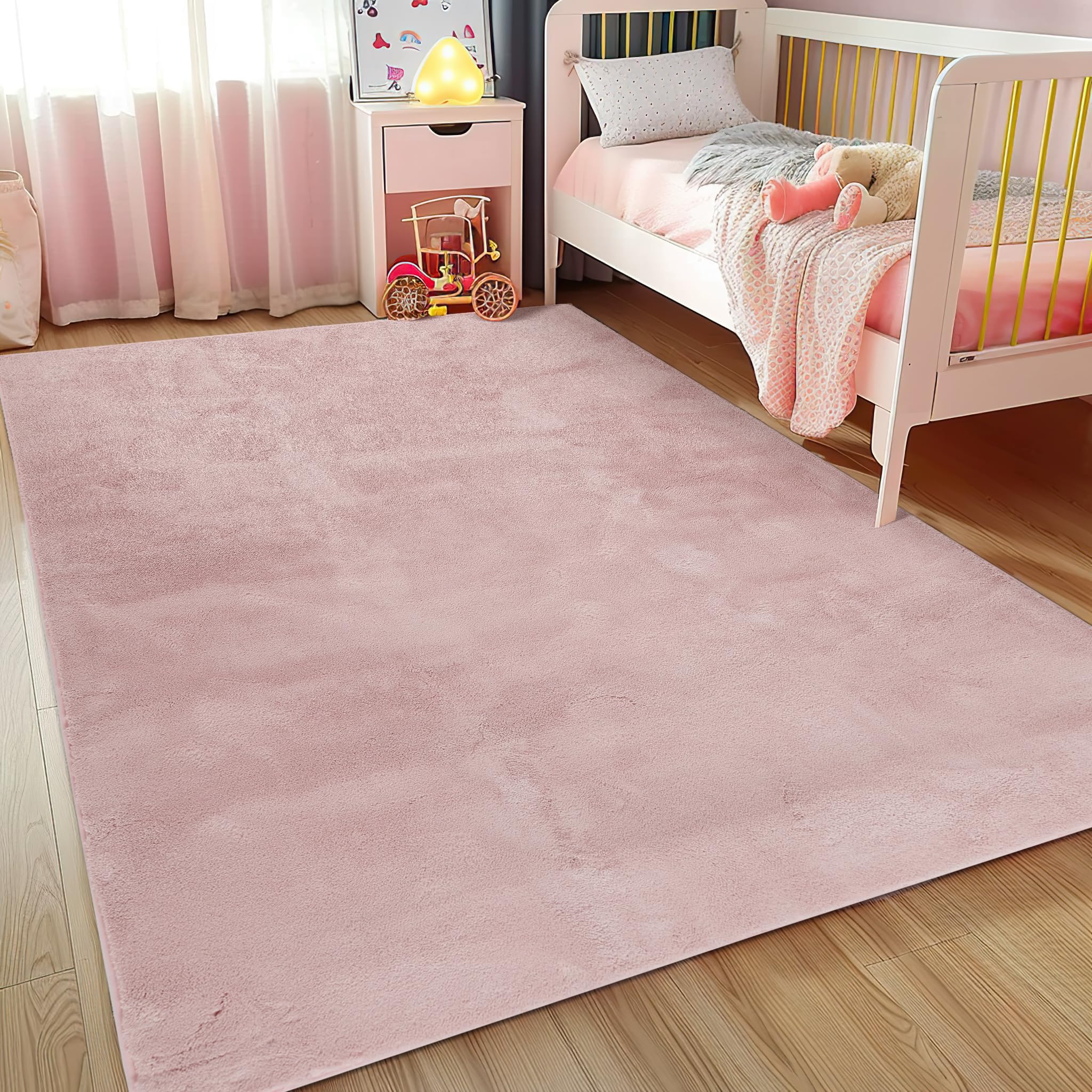 Amazon.com: jinchan Solid Plush Area Rug 5x7 Performance Shaggy ...