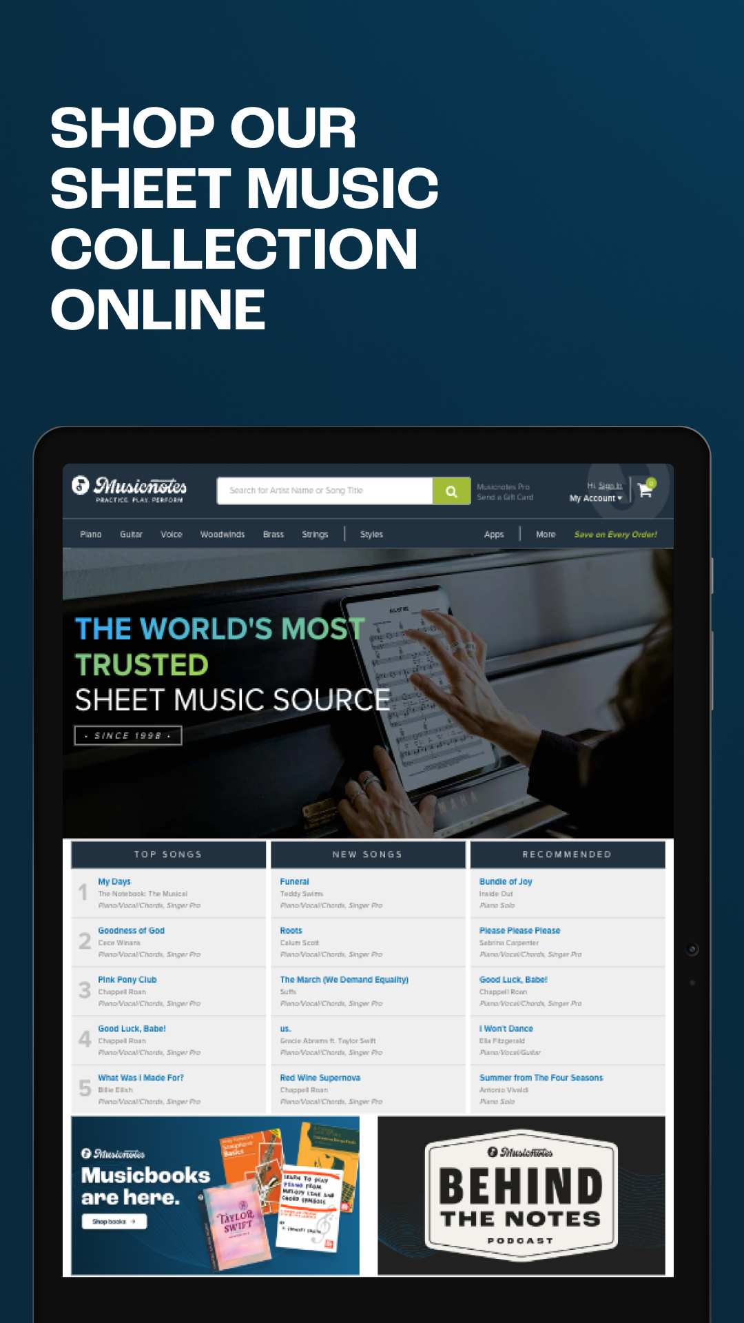 Musicnotes Sheet Music Digital Player - App on Amazon Appstore