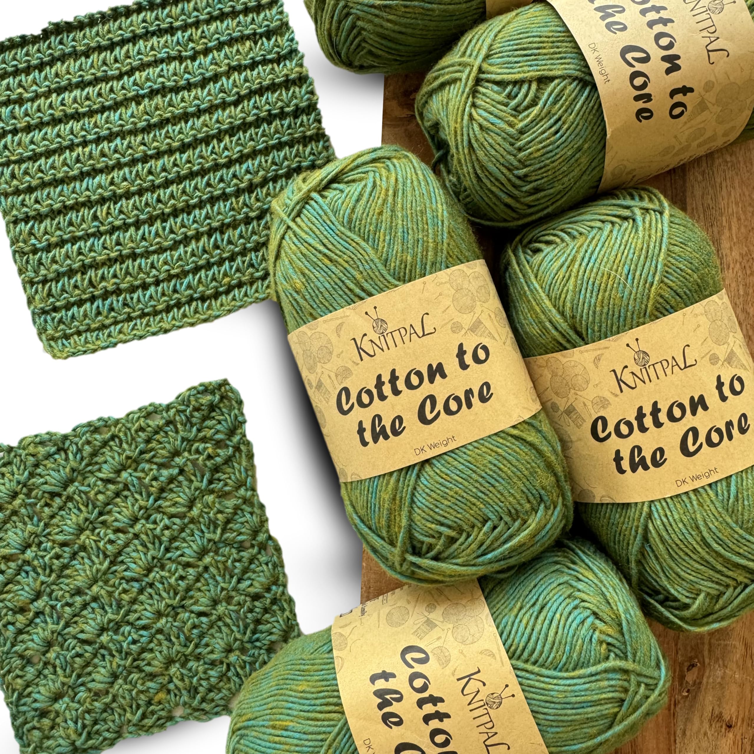 Cotton to The Core Knit & Crochet Yarn, Soft for Babies, 6 skeins, 780 ...