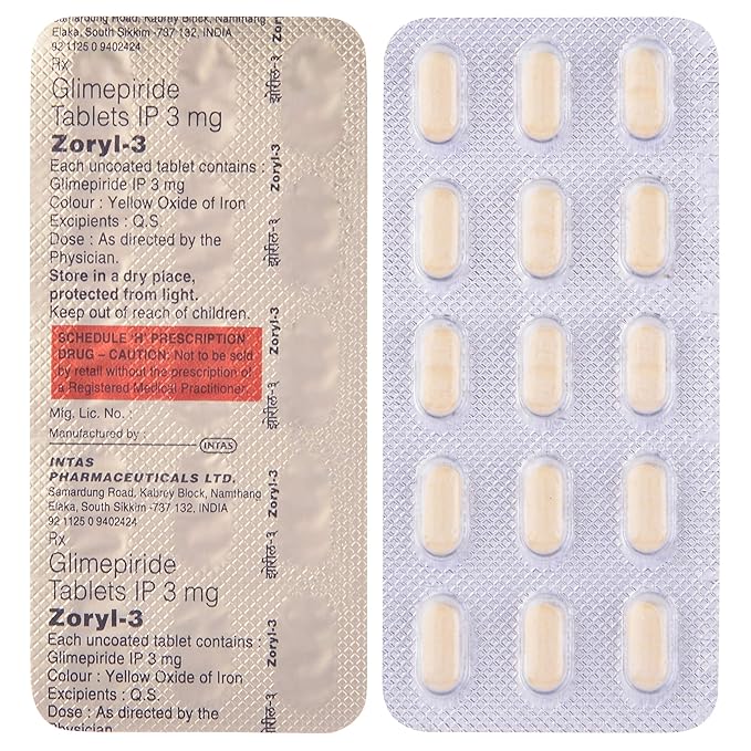 Zoryl-3 - Strip of 15 Tablets : Amazon.in: Health & Personal Care