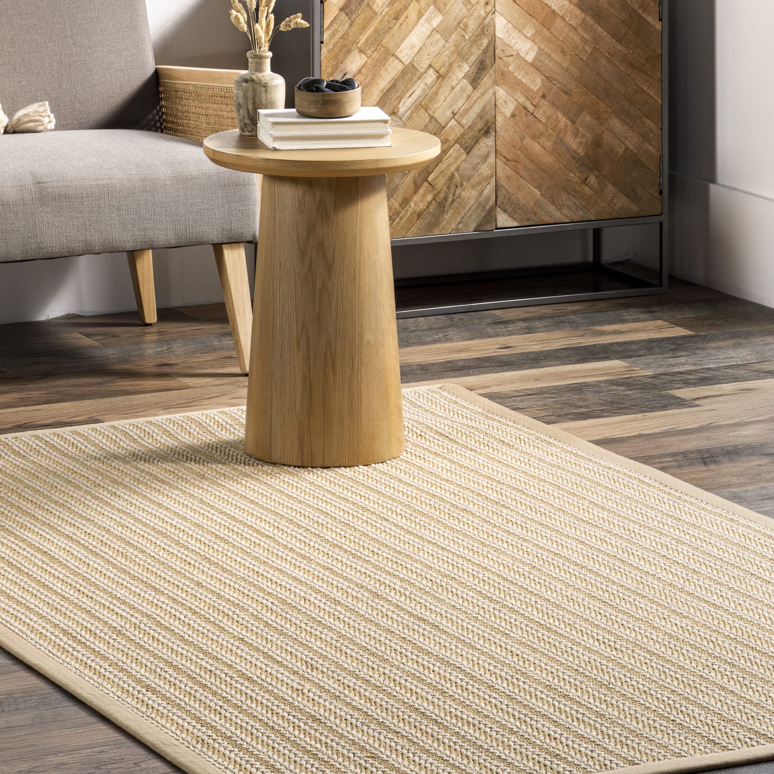 nuLOOM Katica Casual Recycled Sisal Blend Area Rug, 4x6, Brown