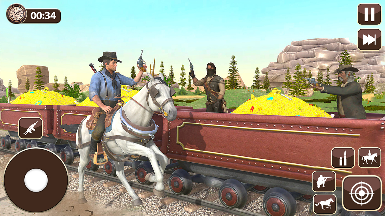 Wild Dead Western Cowboy Horse Riding Games: Real Call of Western ...