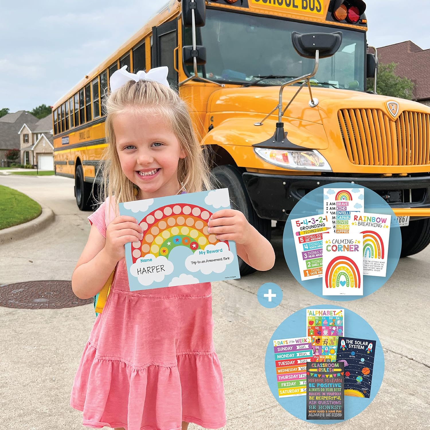 Amazon.com : 25 Rainbow Reward Sticker Chart For Kids Behavior Chart ...