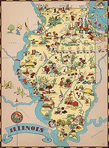 Amazon.com: Illinois Wooden Map Jigsaw Puzzle Toys for Adults USA of ...