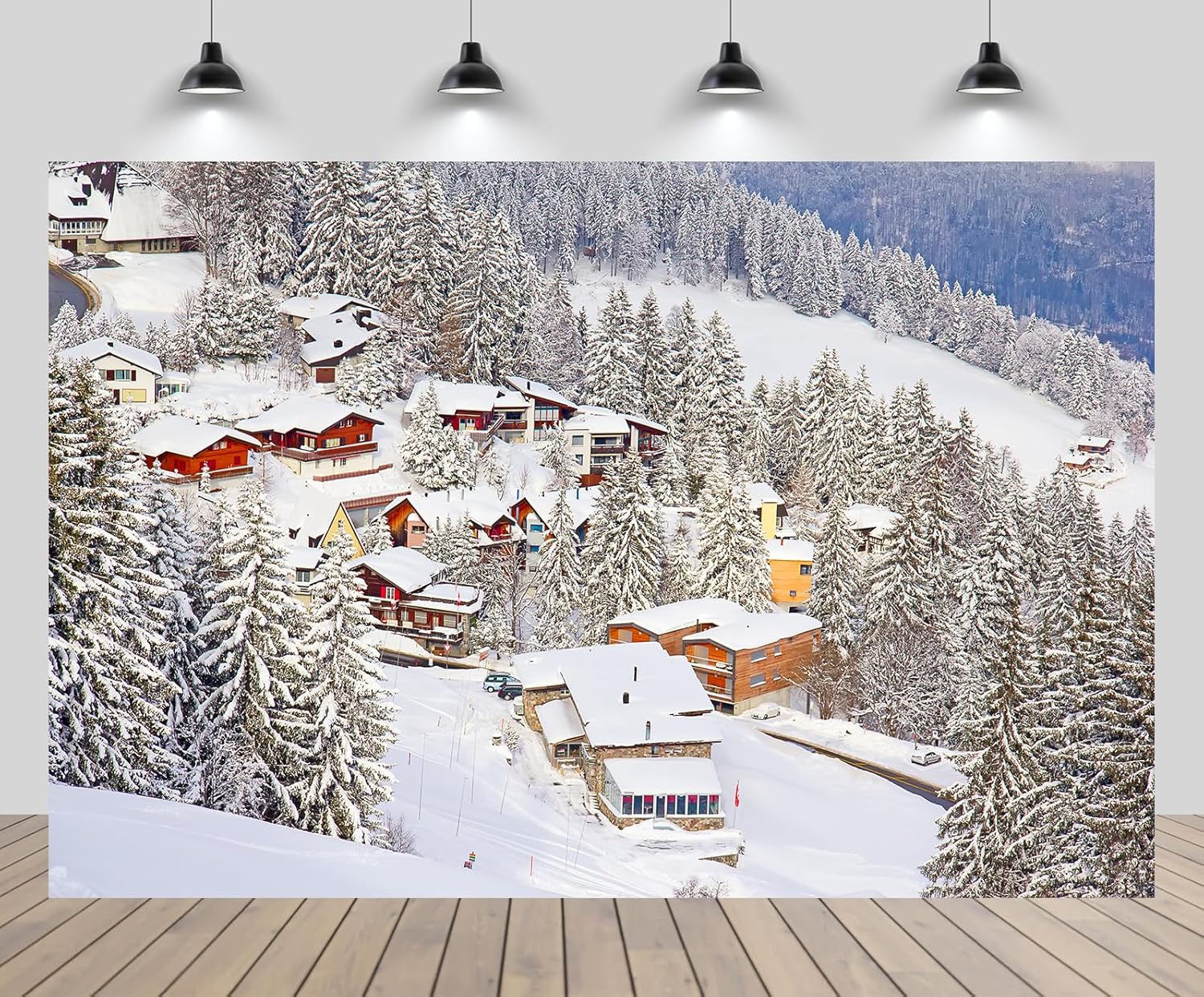 Amazon.com: CHNYWORK 8x6ft Alps Village Backdrop Europe Switzerland ...