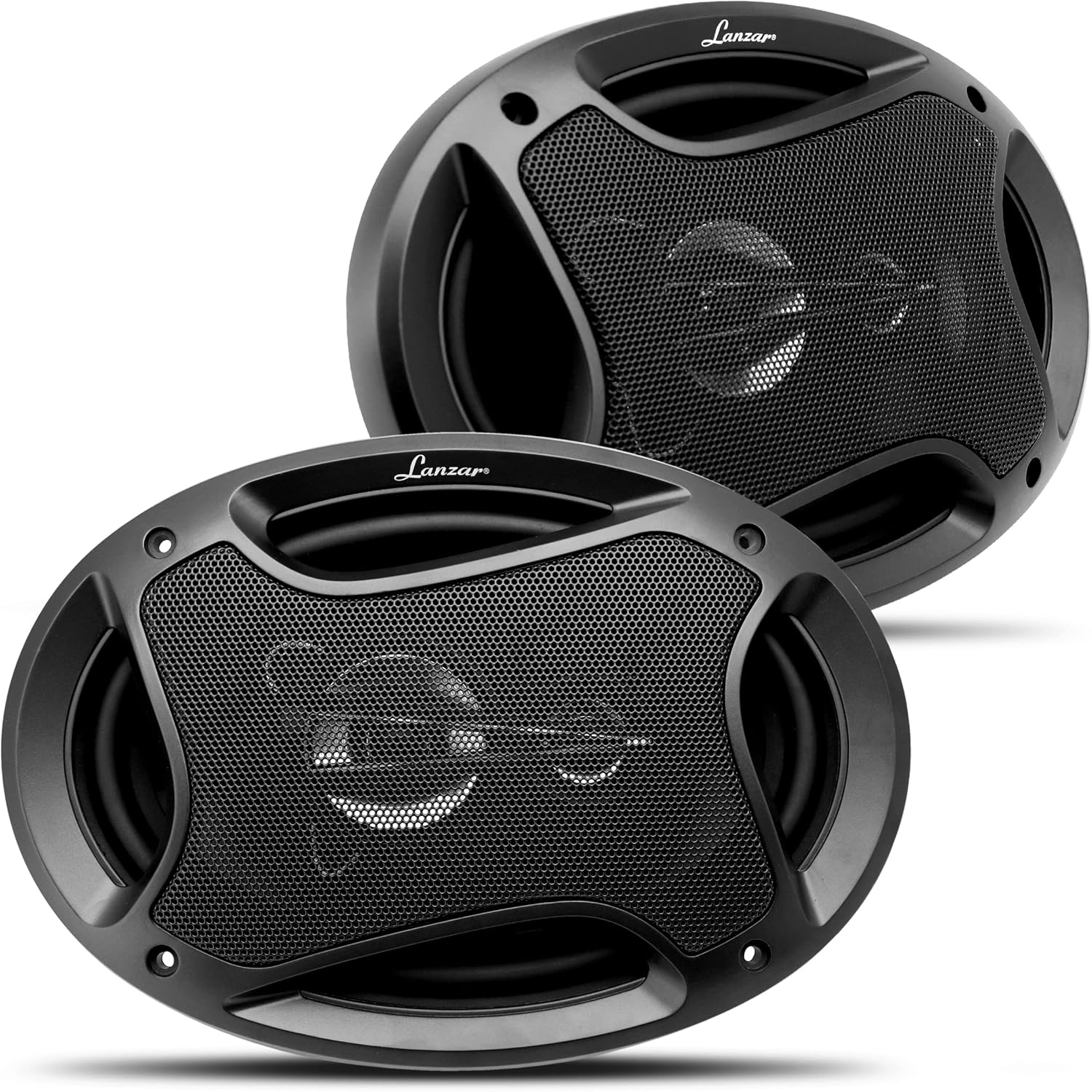 Lanzar Upgraded Standard 6” x 9” 3 Way Pair of Triaxial Speakers ...