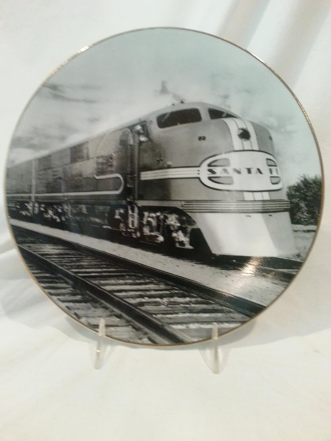 Amazon.com: Santa Fe Train Plate, BNSF Railway Porcelain Plate, 1937 ...