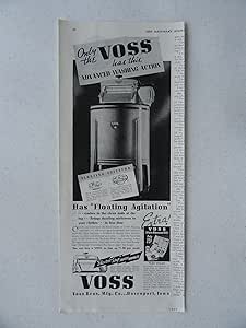 Amazon.com: Voss Washer's. Vintage 30's print ad. Illustration ...