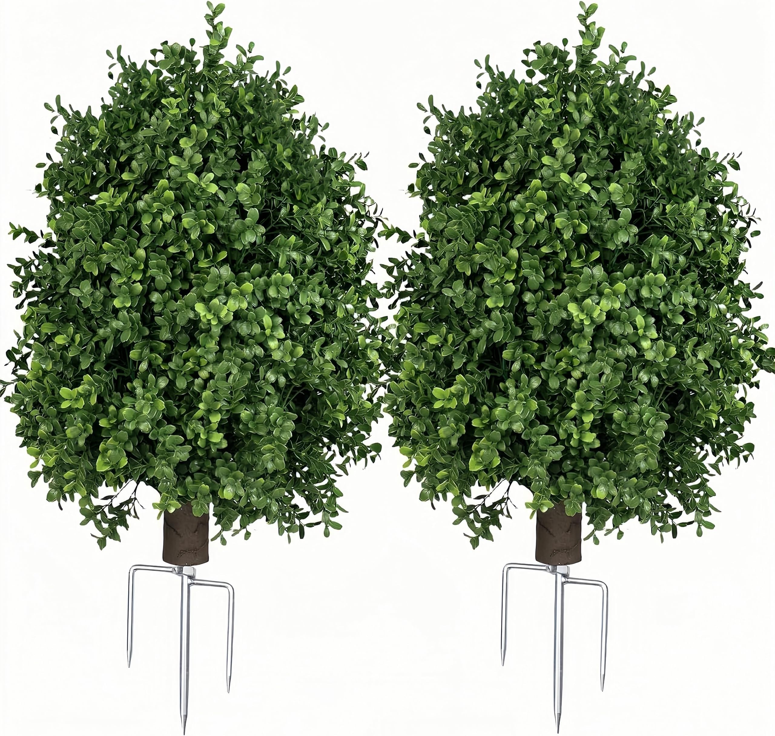 Amazon.com - 2ft Tall 2 Set Artificial Cypress Topiary Tree, Outdoor ...