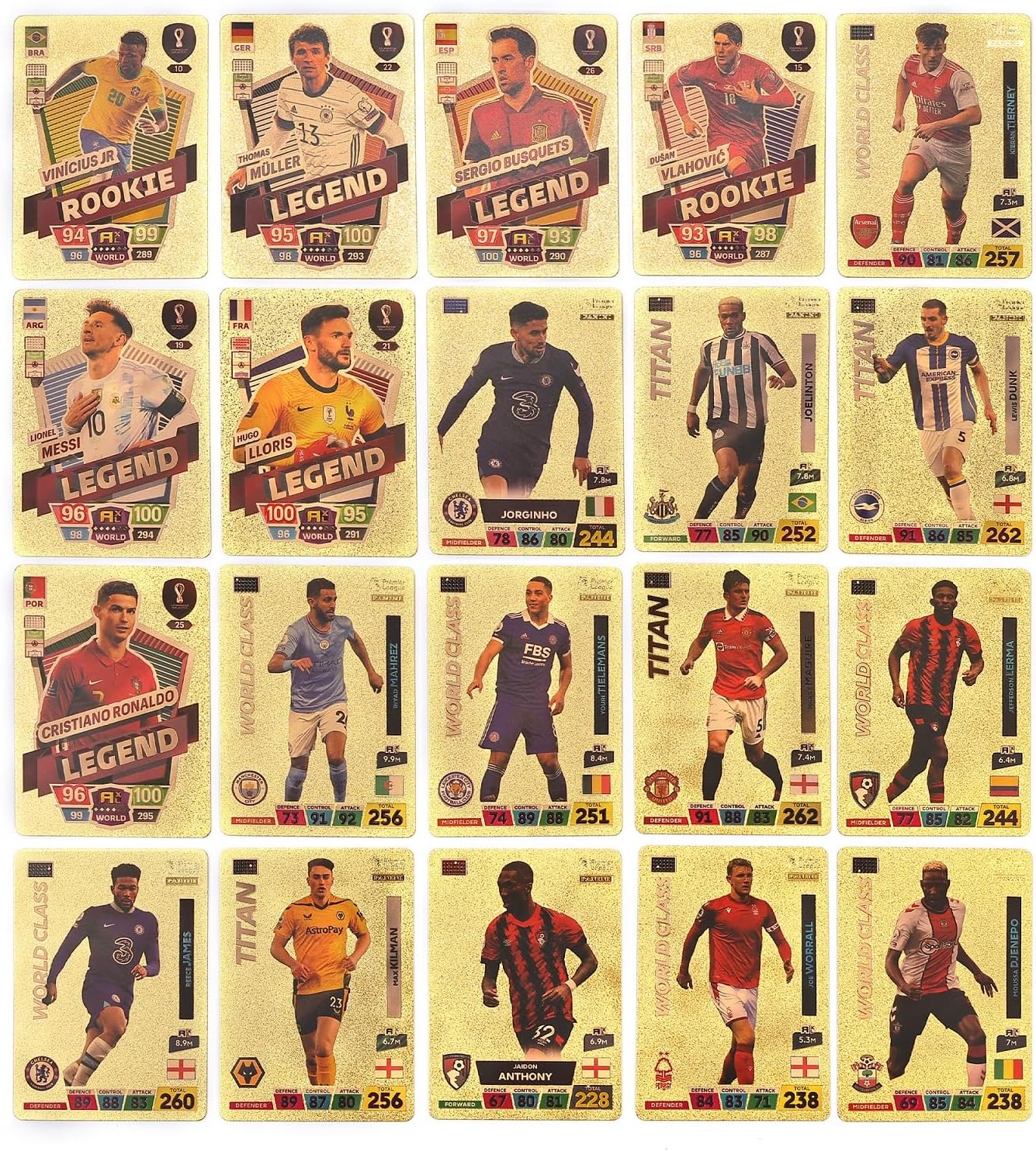 55 World Cup Football Star Cards UEFA Champions League Football ...