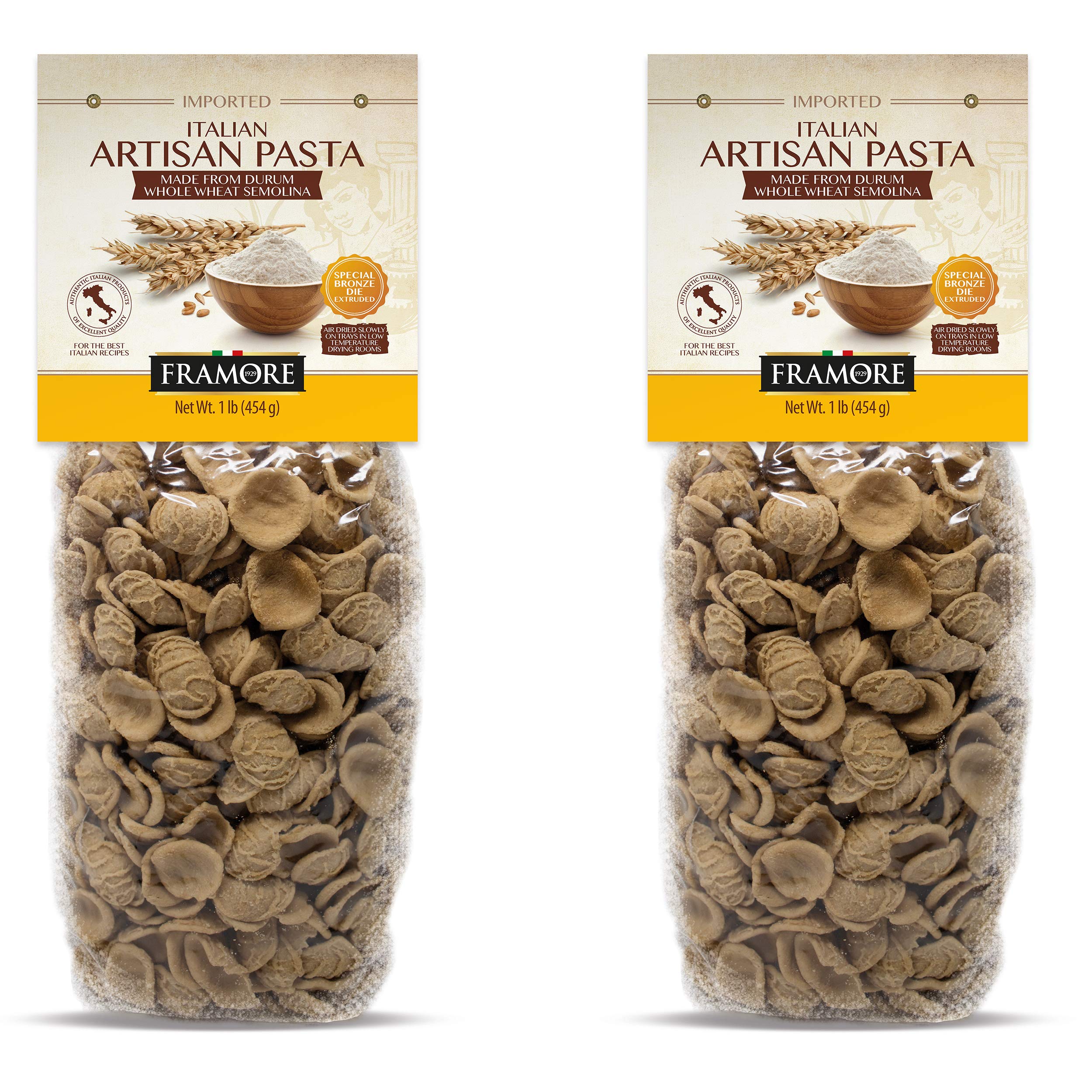 Buy FRAMORE Orecchiette Pasta Whole Wheat Imported, Authentic Italian ...
