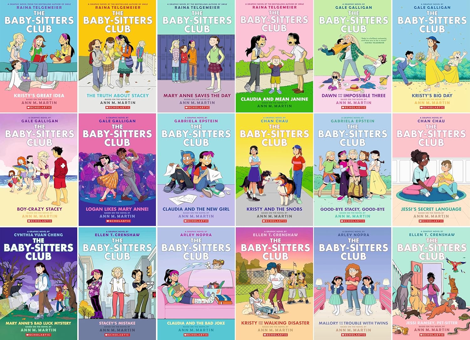 The Baby-Sitters Club Series Graphic Novels Collection Set, Books 1-18 Set (Graphix): Ann M ...