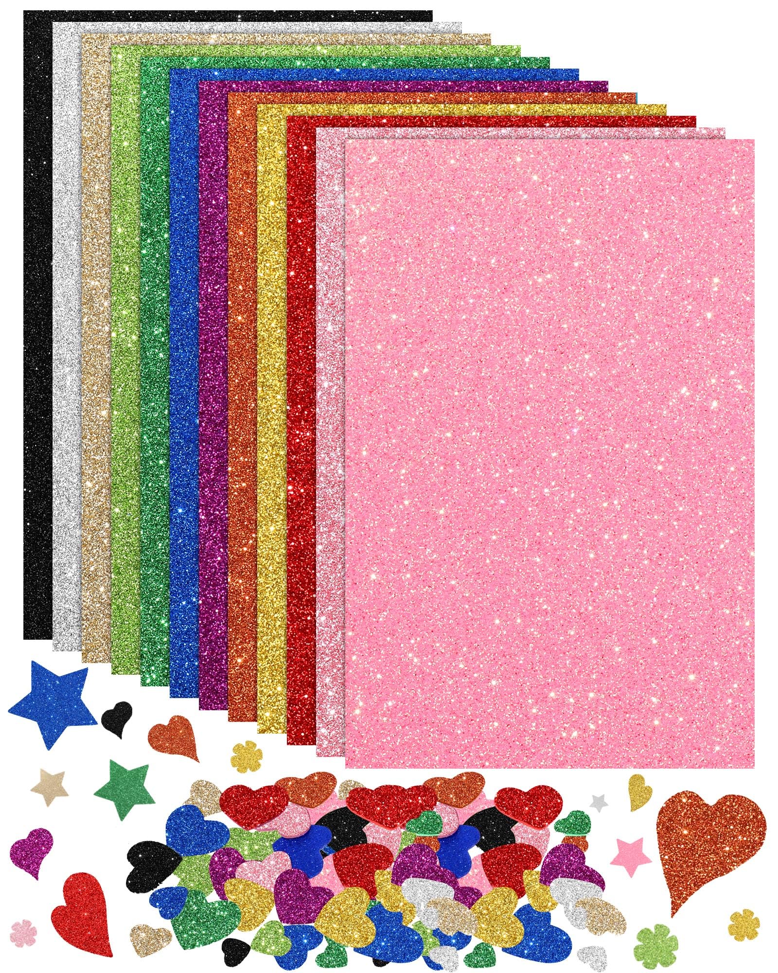 Amazon.com: TaoBary 120 Sheets Colorful EVA Foam Sheets Craft Rainbow ...