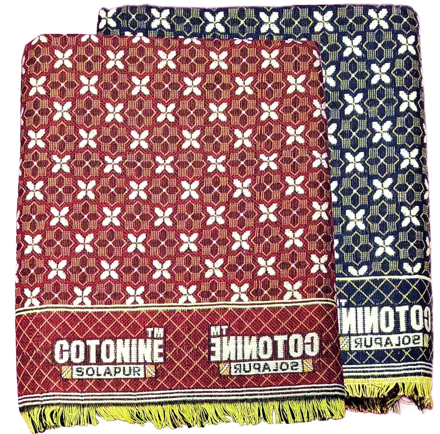 Buy TheOne Cotton Cotonine Single Size Solapur Chaddar (Red & Denim ...