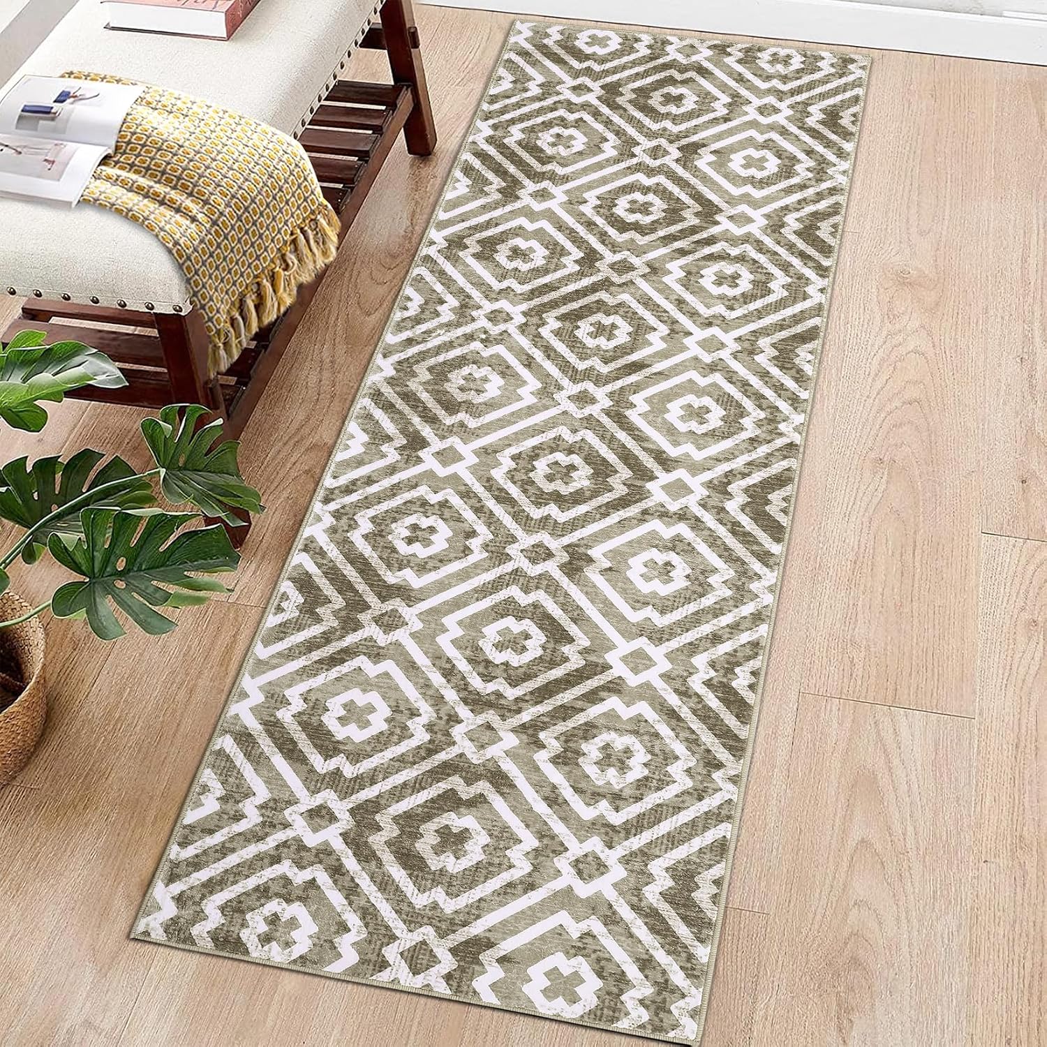 Amazon.com: IMINROME Modern Runner Rug 2x6 Moroccan Runner Rug Washable ...