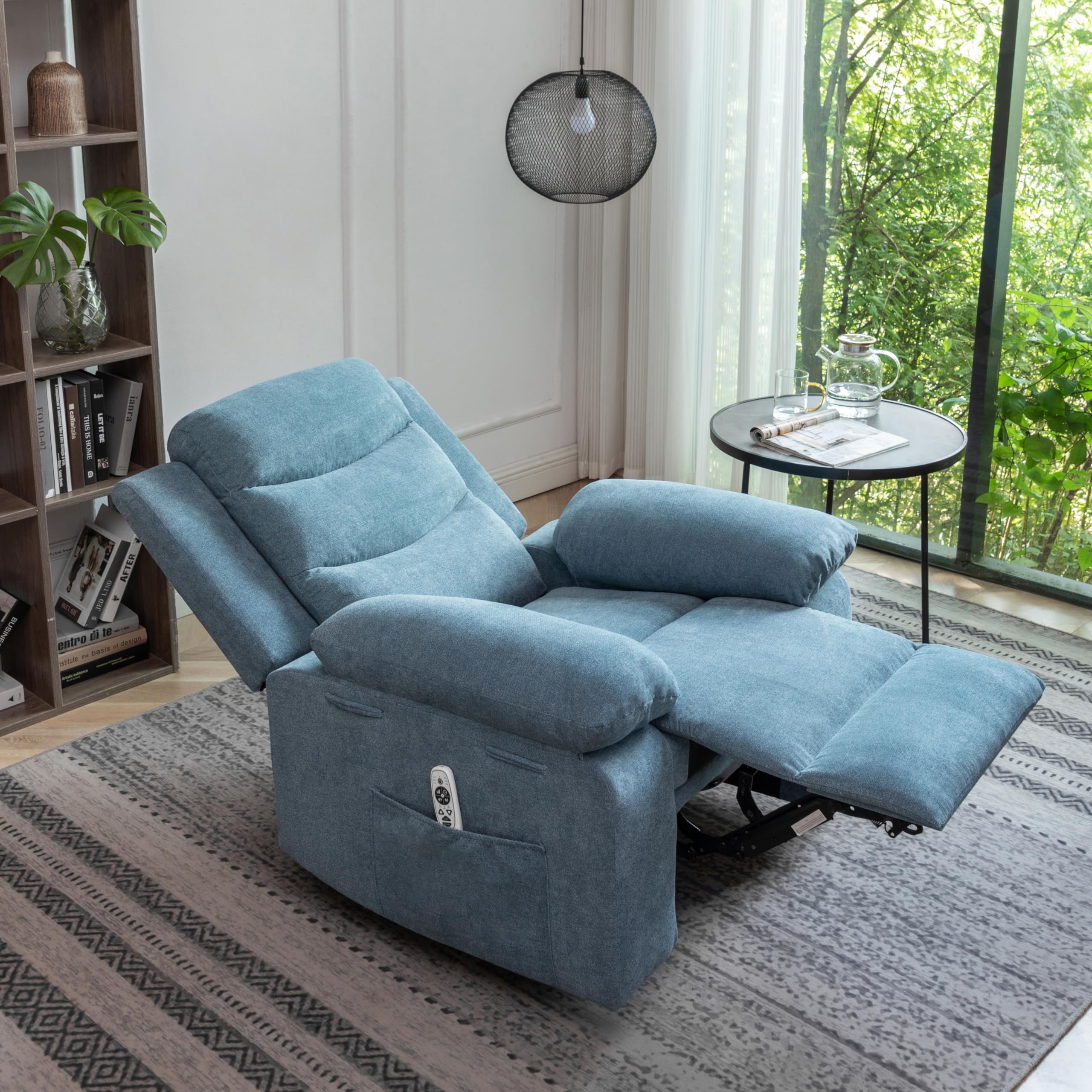 Amazon.com: Electric Power Recliner Chair with Lumbar Heating and 8 ...