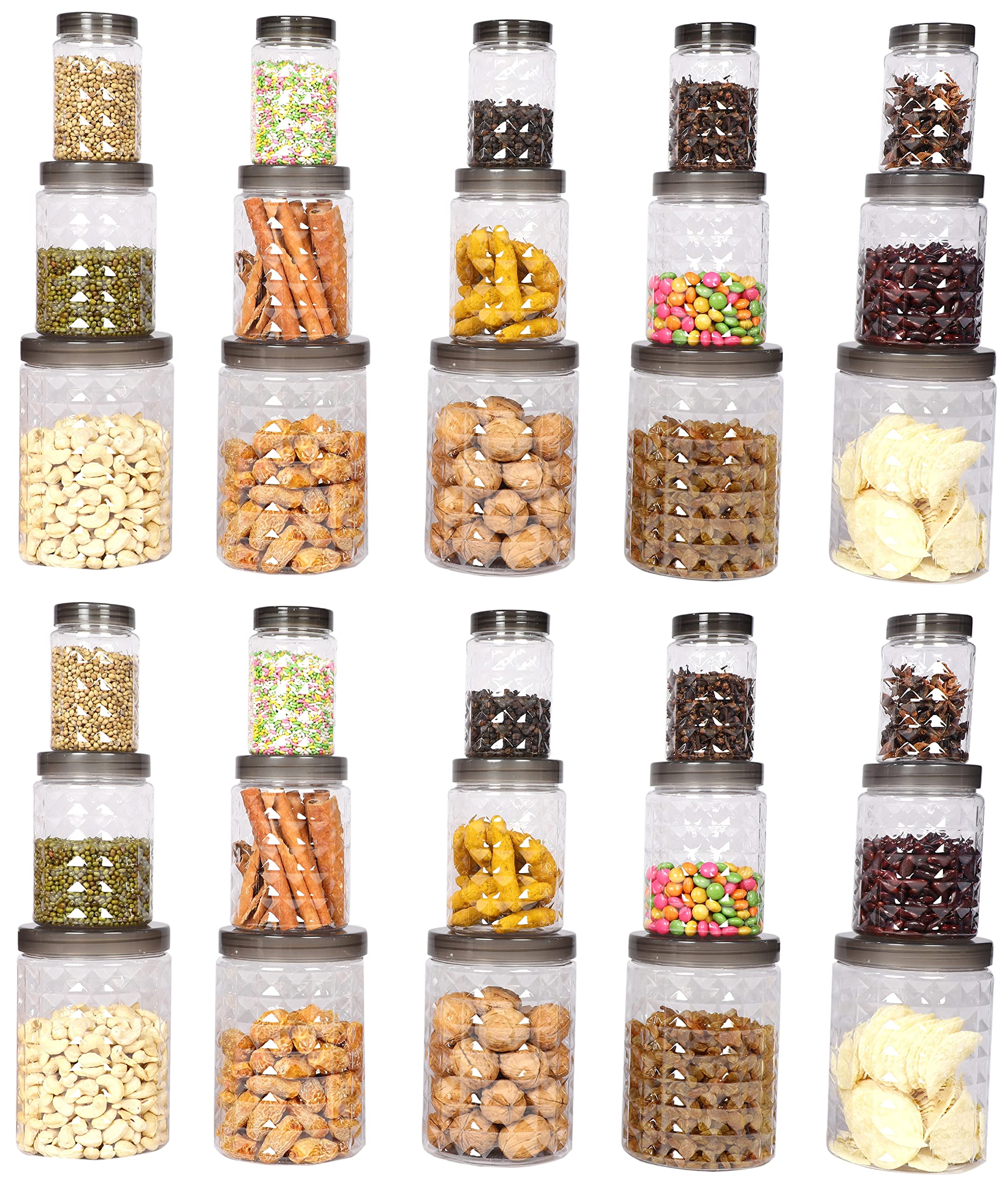 3d Metro Super Store Plastic Pyramid Pet Jar Pack Of 30 | Desertcart ...