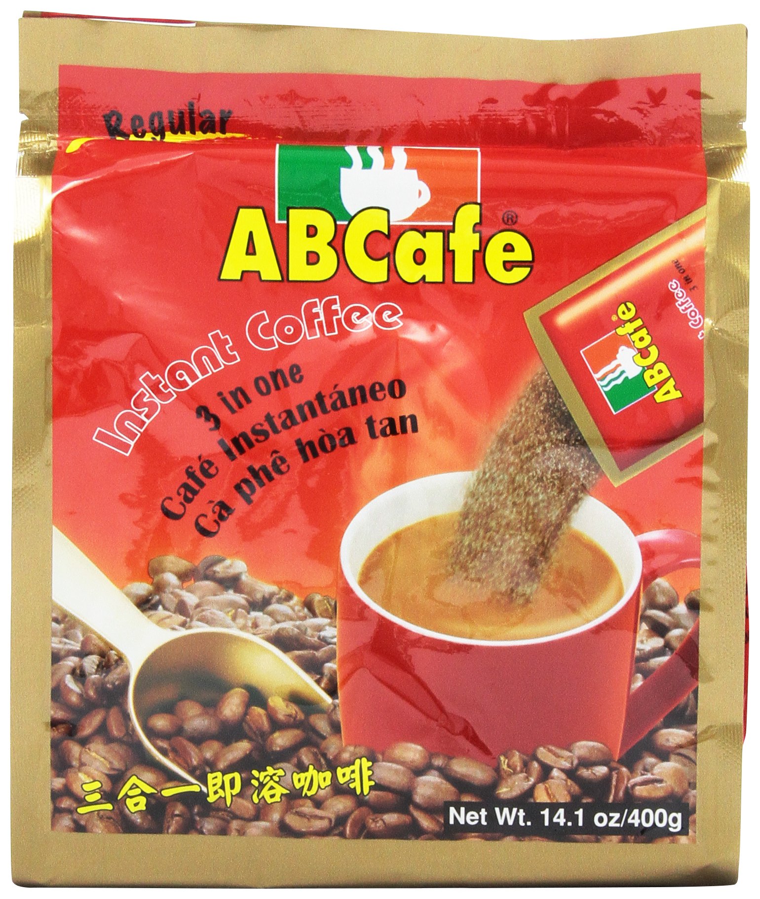 Amazon.com : ABCafe 3 in 1 Instant Coffee, Regular, 20-Count : Grocery ...