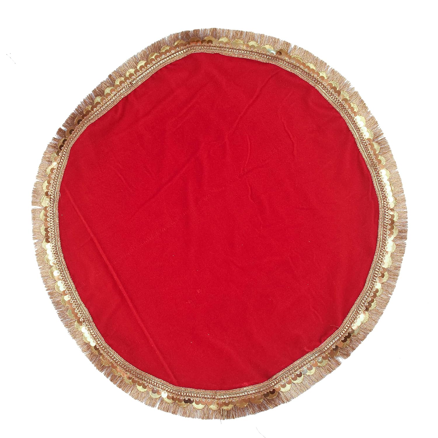 Buy DLC Premium Velvet Thali Cover for Karvachauth Puja with Mirror ...