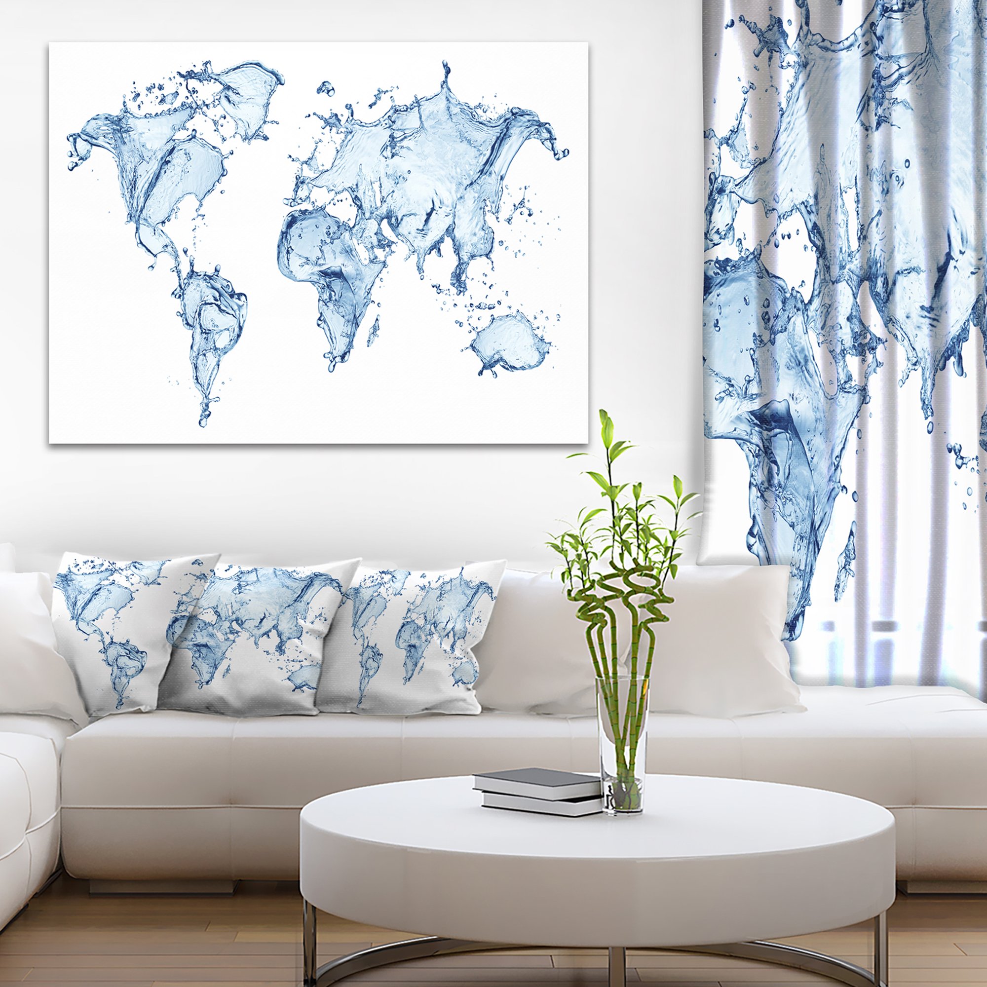 Water Abstract Maps World Russia Map, Triangle Pattern, Creative