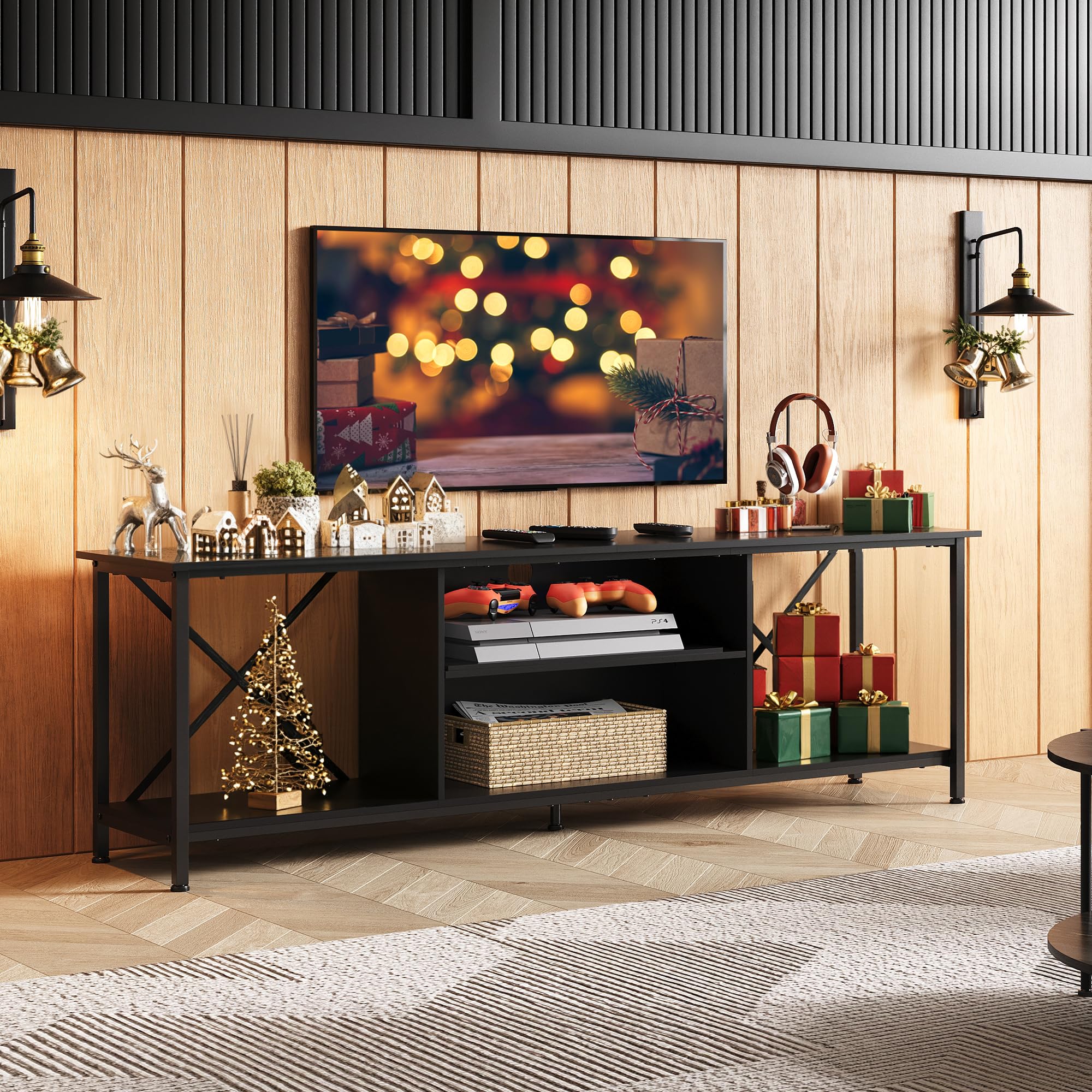 Snapklik.com : WLIVE Industrial TV Stand For Up To 70 Inch TV, Heavy ...
