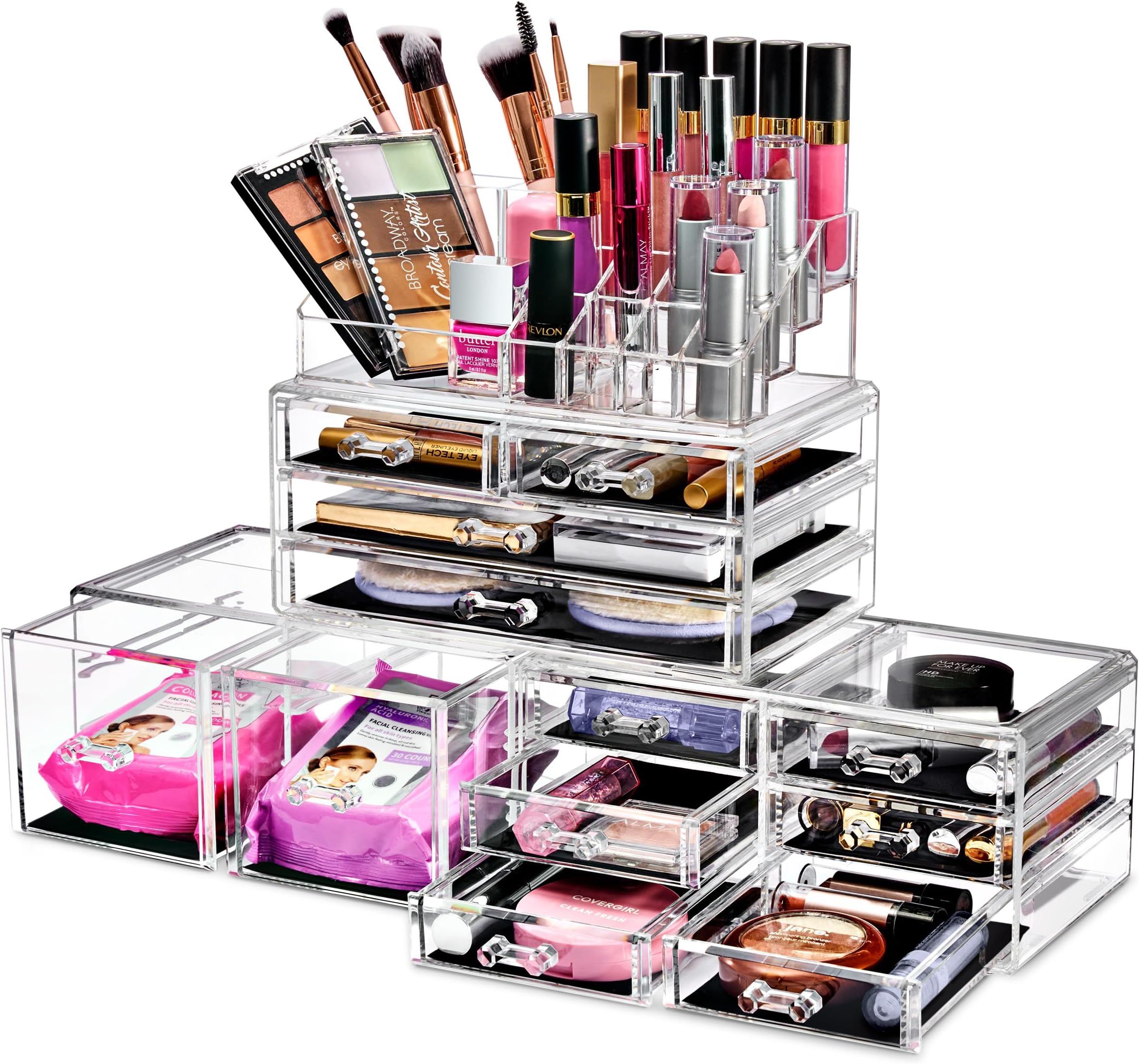Amazon.com: Cq acrylic Clear Make up Organizers for Vanity,Skincare ...