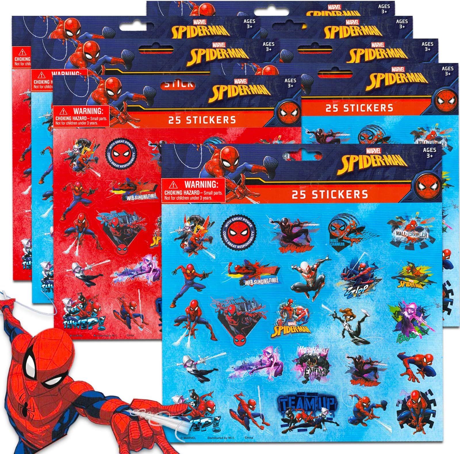 Amazon.com: Marvel Spiderman Ultimate Party Favors Packs - 6 Sets with ...