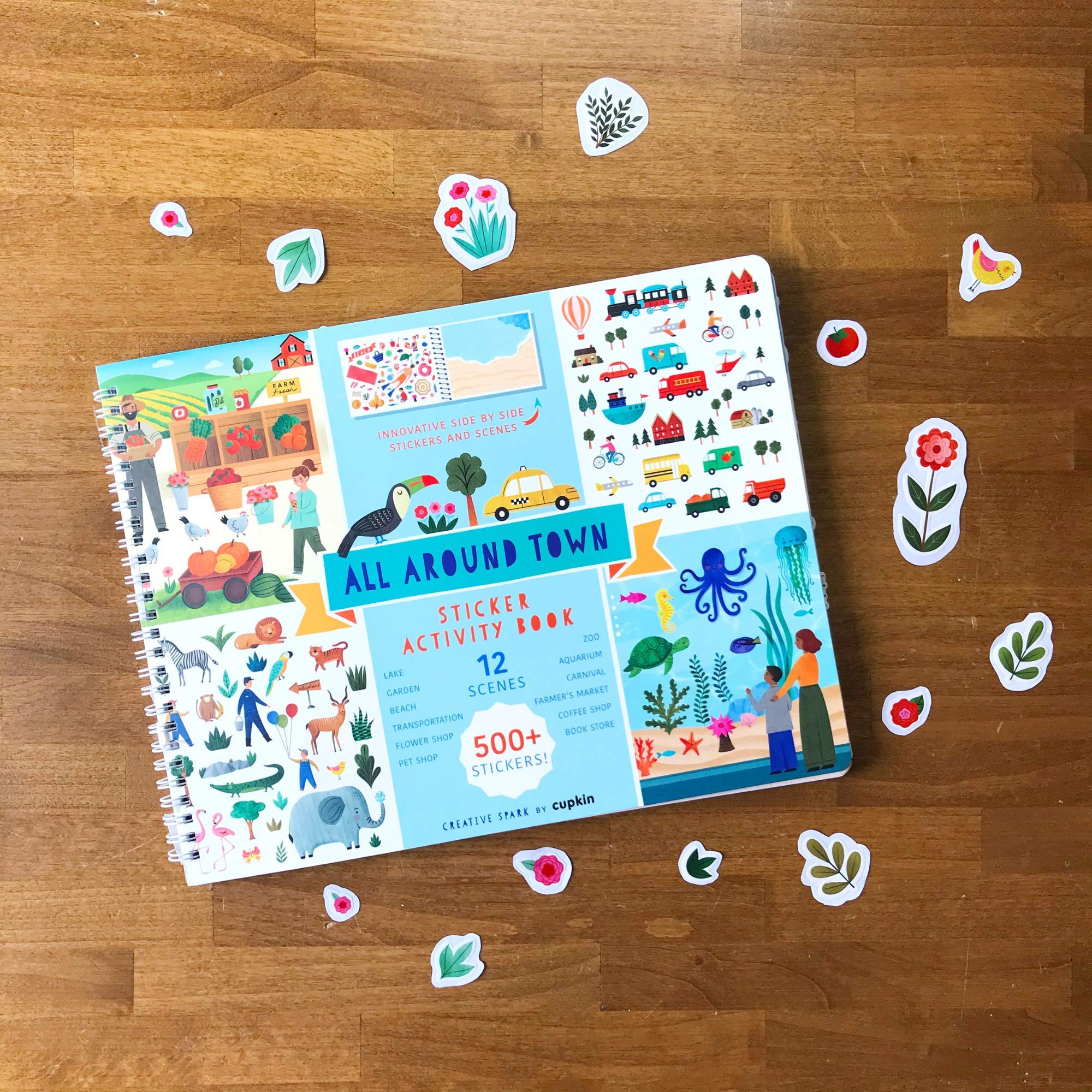 All Around Town Sticker & Coloring Book - Innovative Side by Side ...