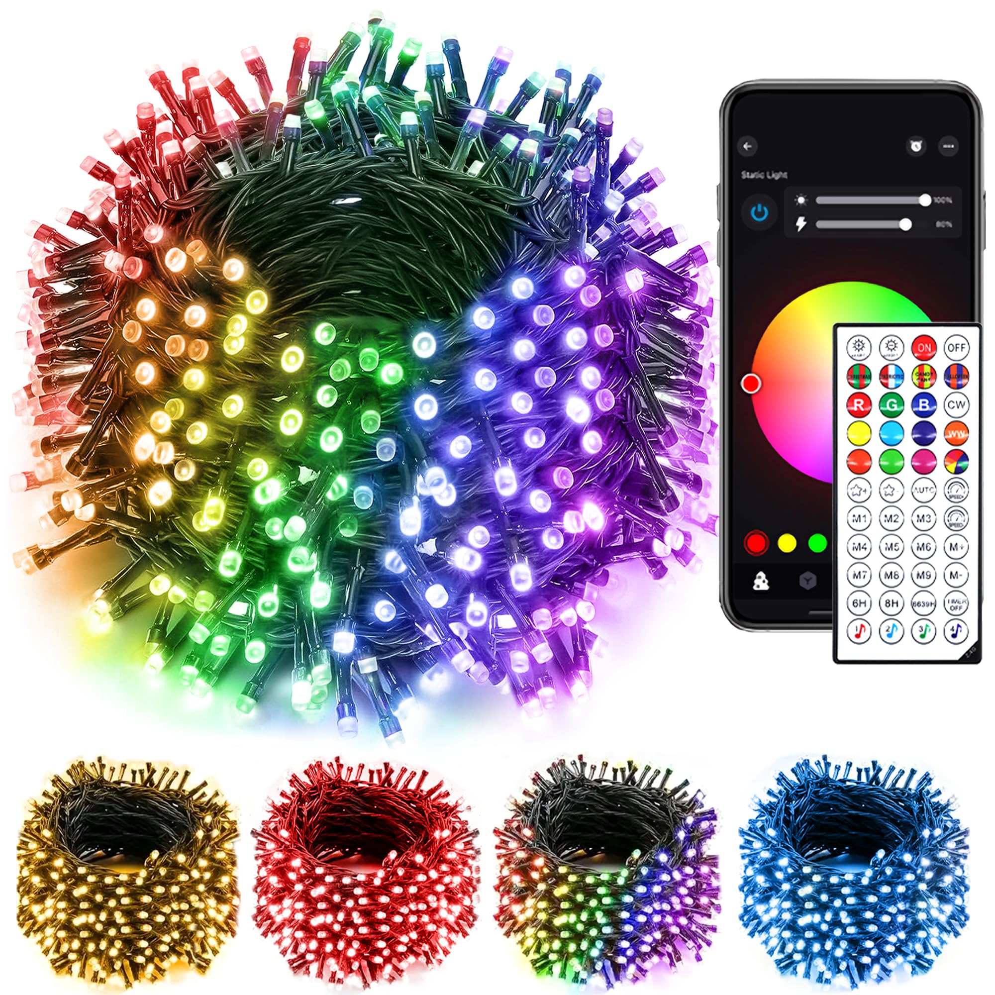Gaticte Smart Color Changing Christmas Lights, 272FT 800 LED Color ...