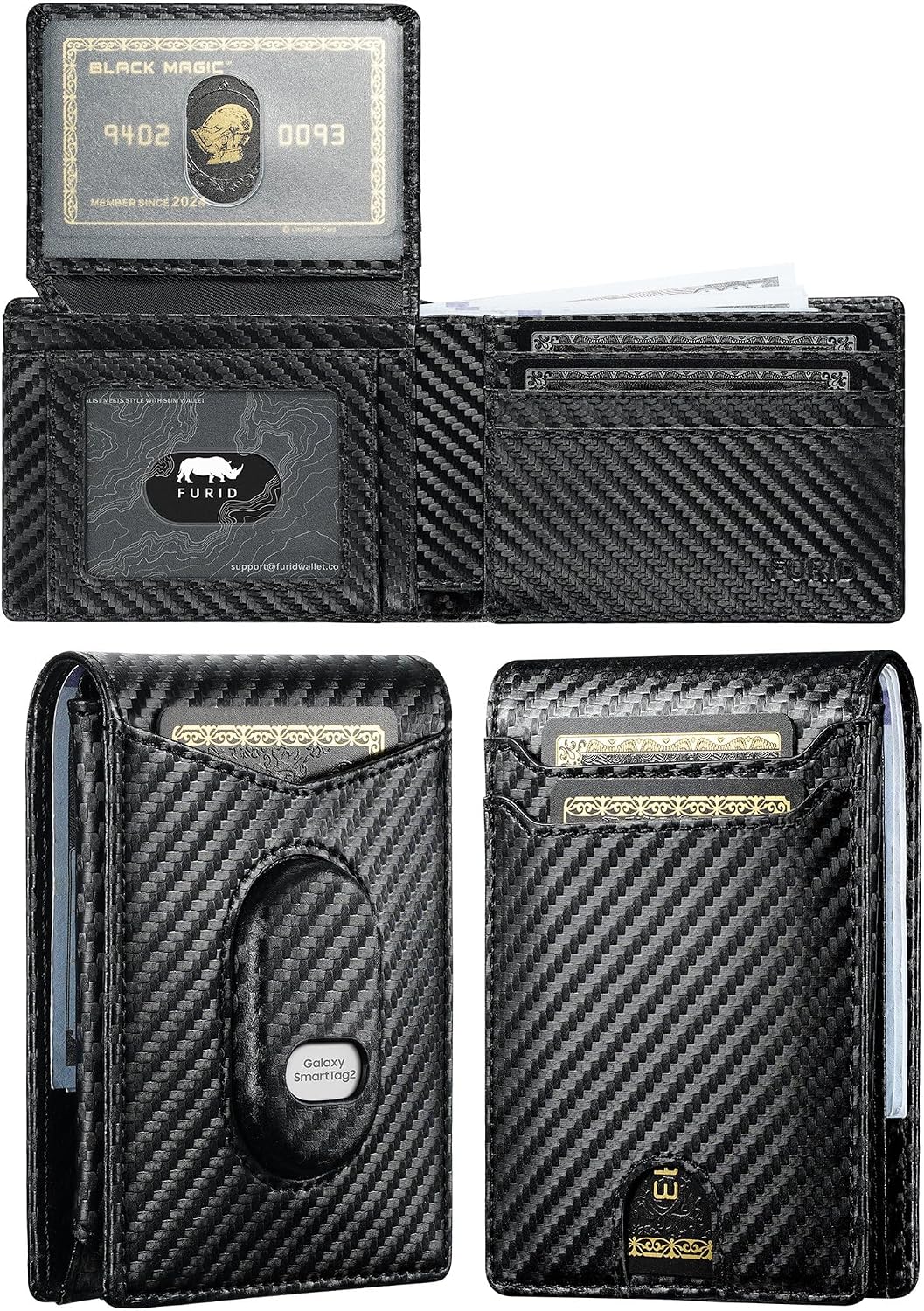 Amazon.com: Men Wallet for Samsung Galaxy SmartTag2: Slim Minimalist ...