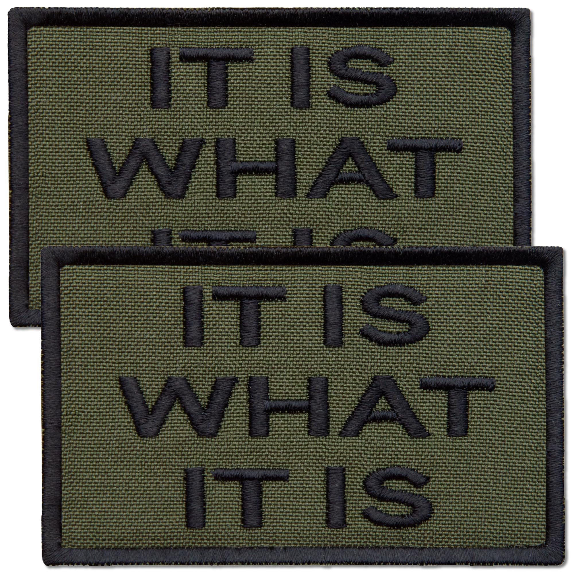 Amazon.com: Bluyellow 2Pcs It is What It is Patch Set, Embroidered ...