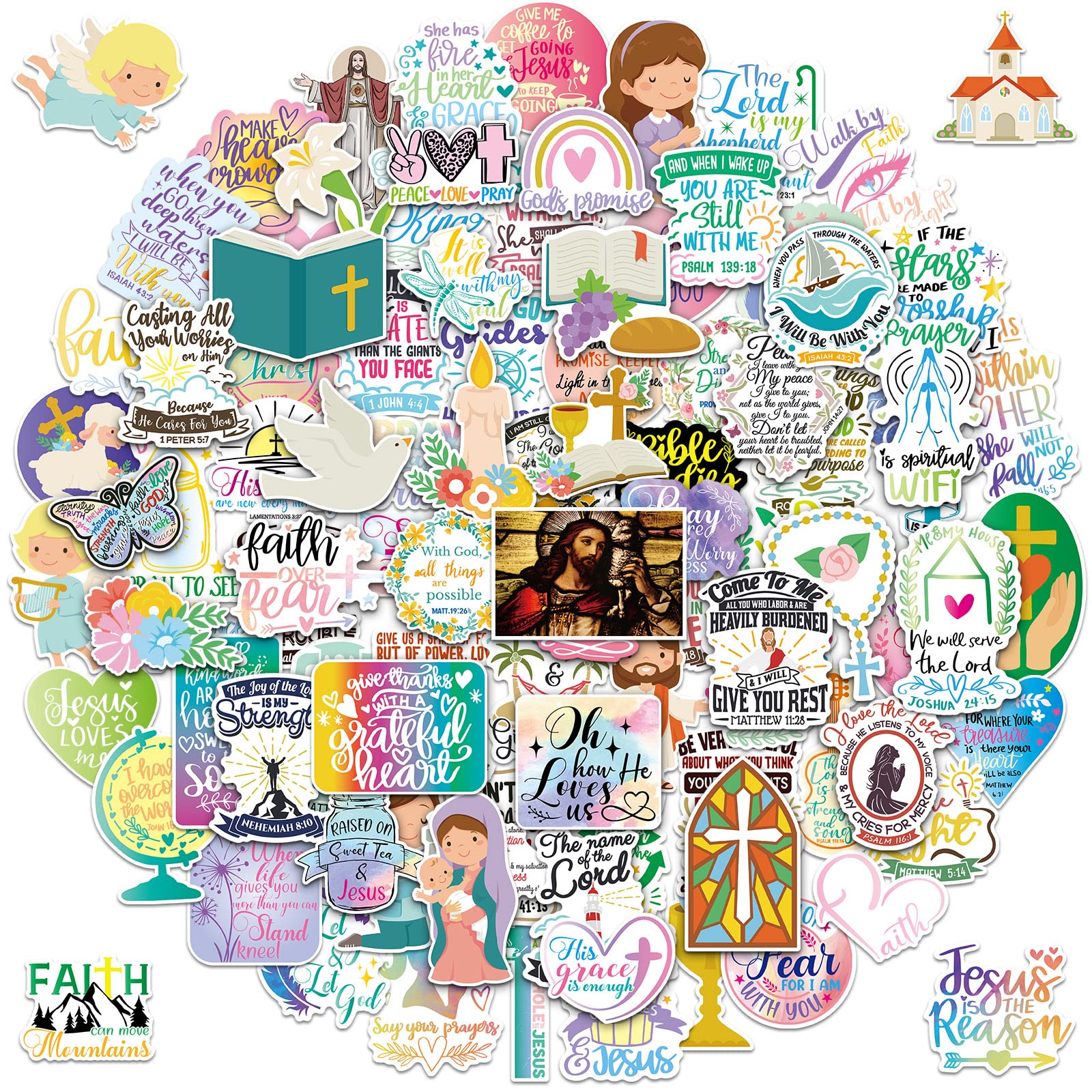 Snapklik.com : Ceiba Tree Christian Stickers Jesus Bible Verse ...