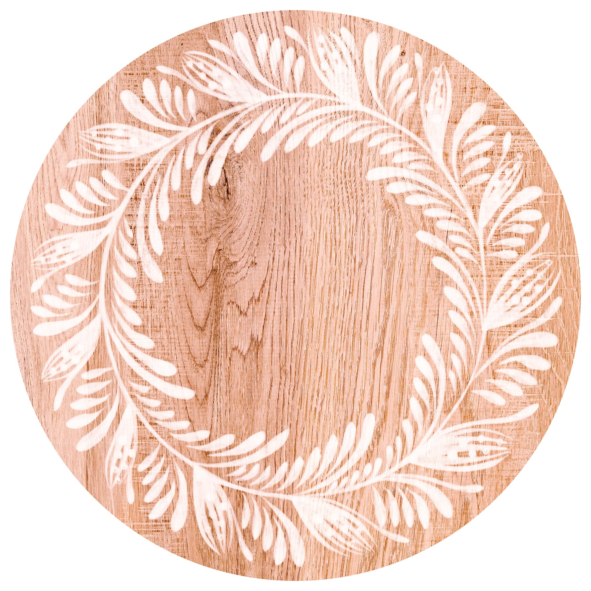 Amazon.com: ACASSA Floral Wood Round Paper Placemats Disposable ...