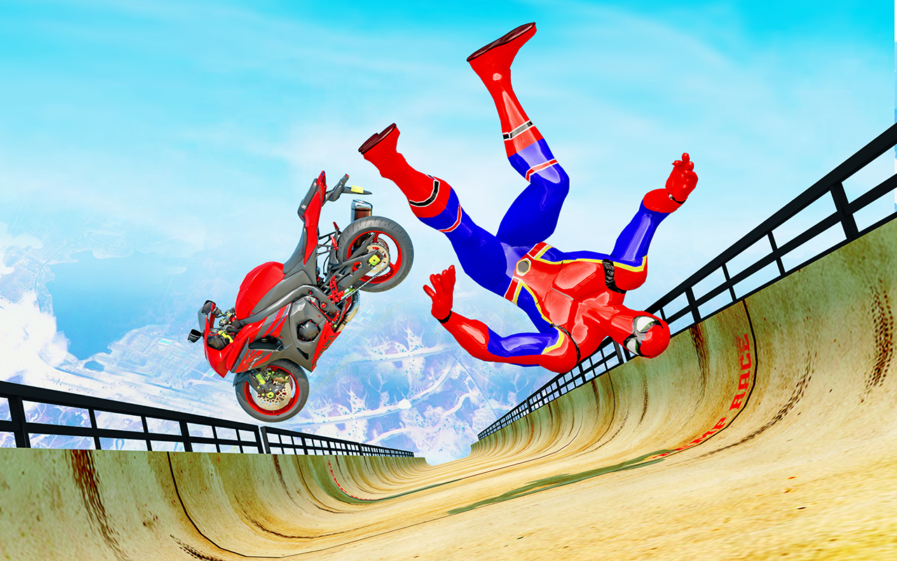 GT Bike Mega Ramp Games: Bike Stunt Games Superhero Bike Racing Games ...