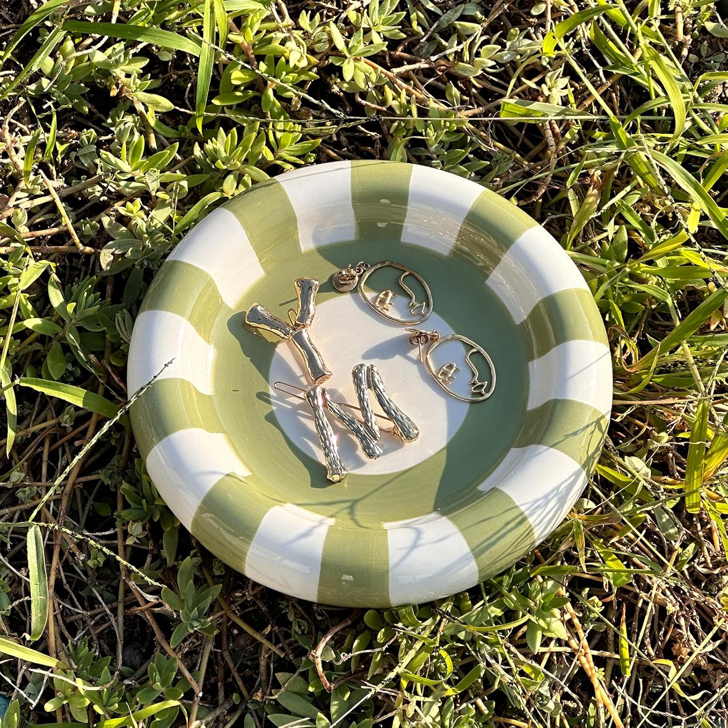 Amazon.com: DIF DECO Jewelry Tray Trinket Dish,Cute Round Ceramic ...