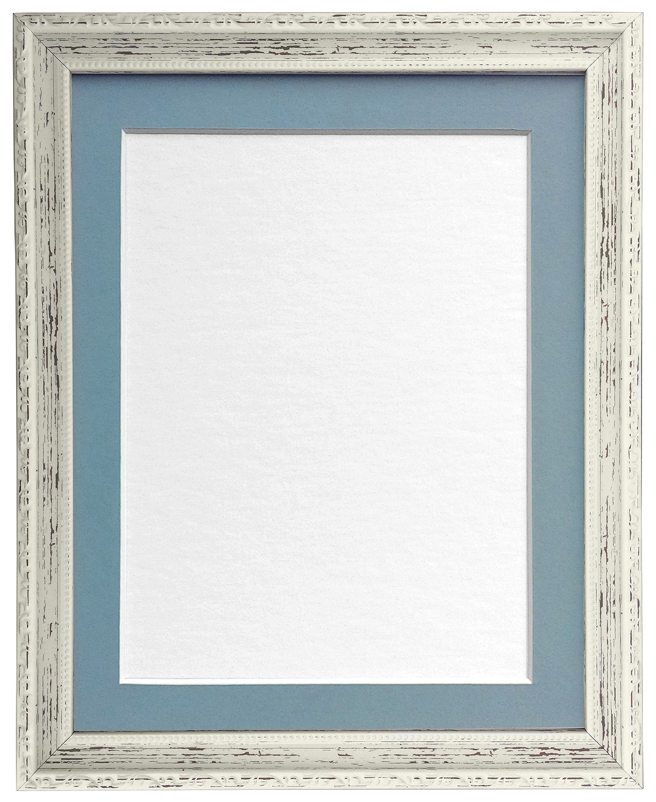 Distressed Rectangle Frame Rustic White Photo Frames Lynton Range