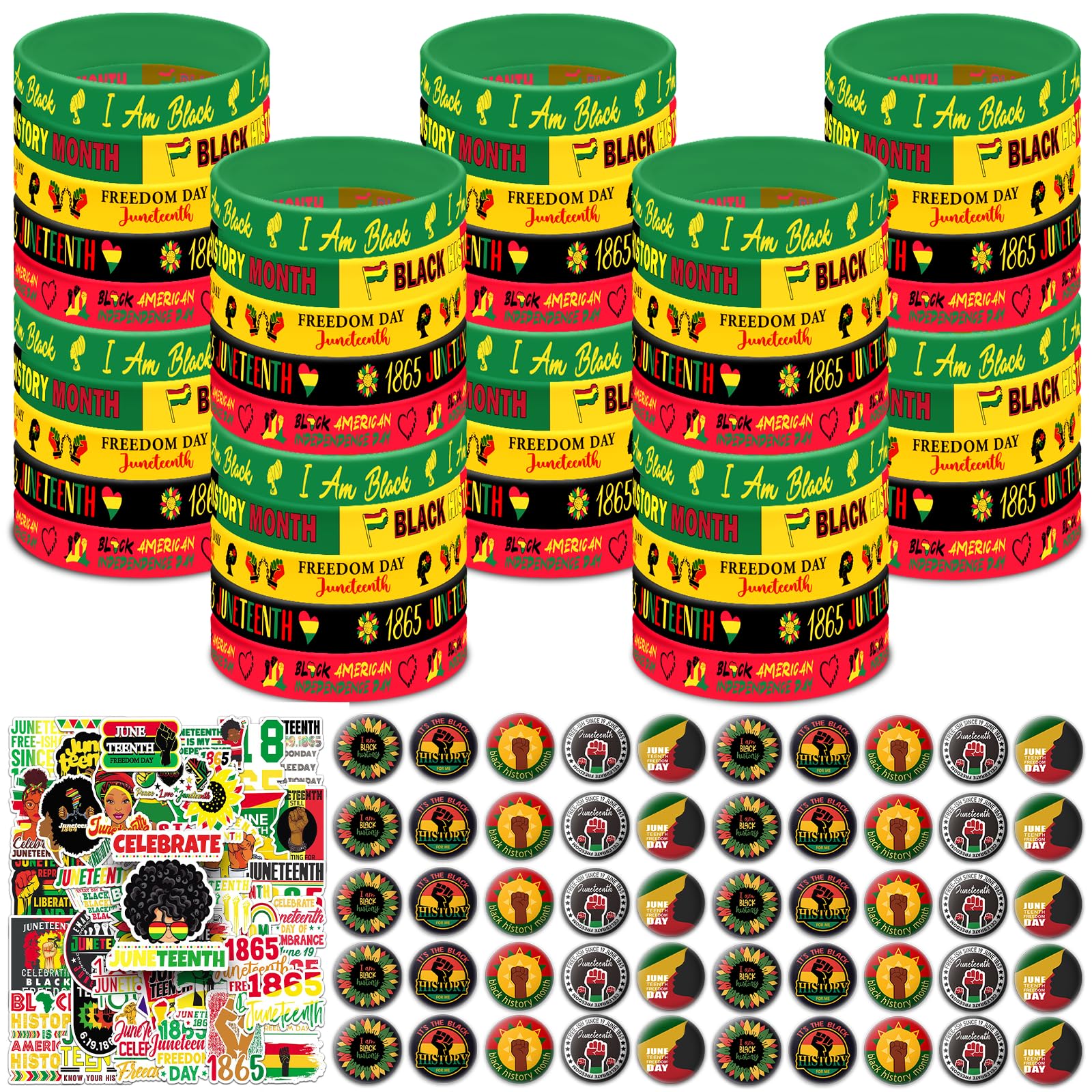 Amazon.com: 150 Pcs Black History Month Gifts Iclude 50 Black History ...