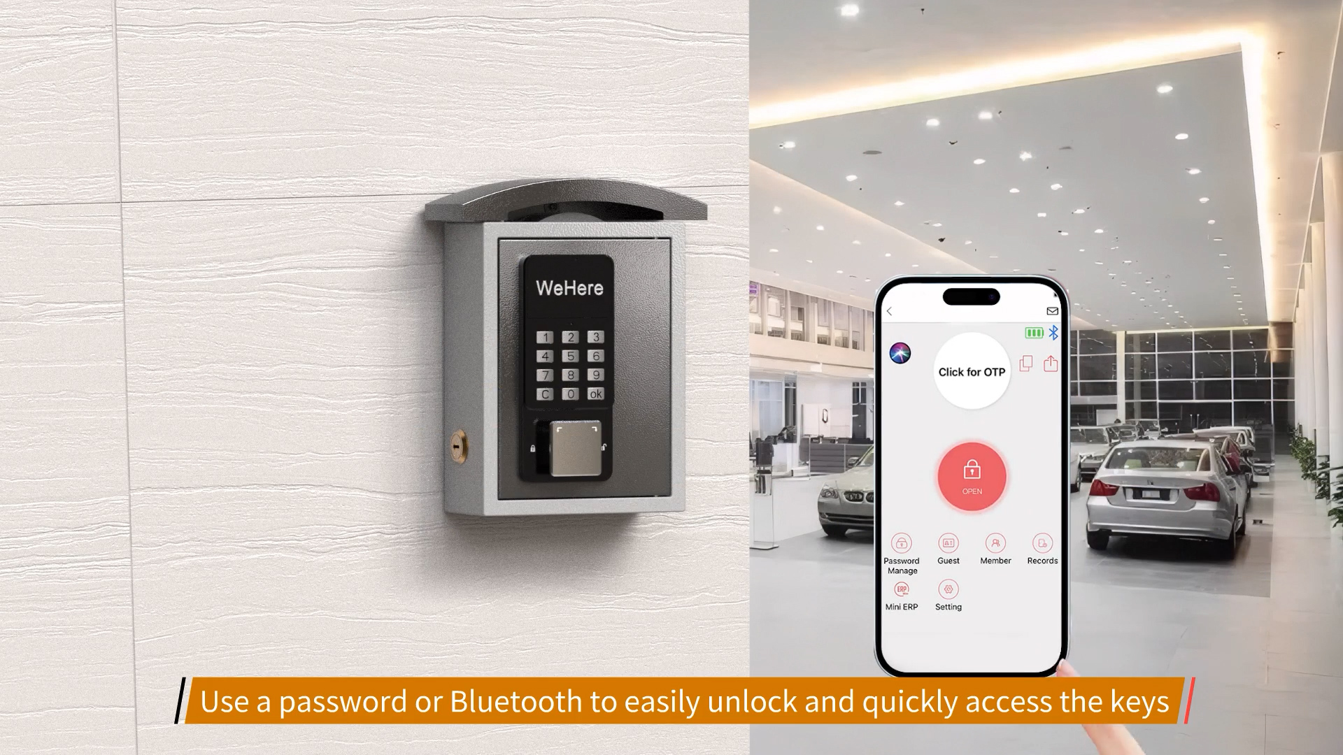 Smart Key Lock Box Bluetooth Smart Key Lock Box With Drop Slot – Wall ...