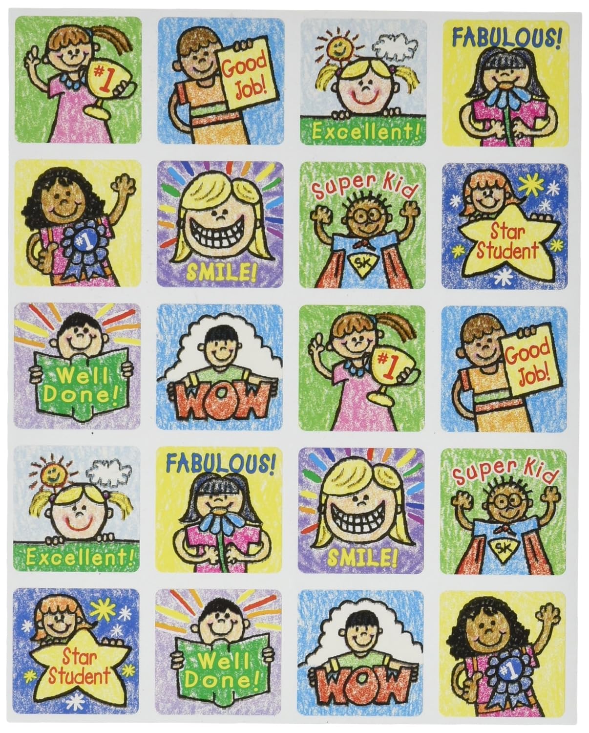 Buy Carson Dellosa Kid-Drawn Motivational Stickers (0621) Online at Low ...