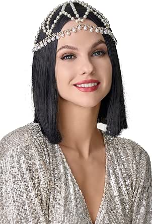 BABEYOND Vintage 1920s Crystal Flapper Cap Headpiece Roaring 20s Gatsby ...