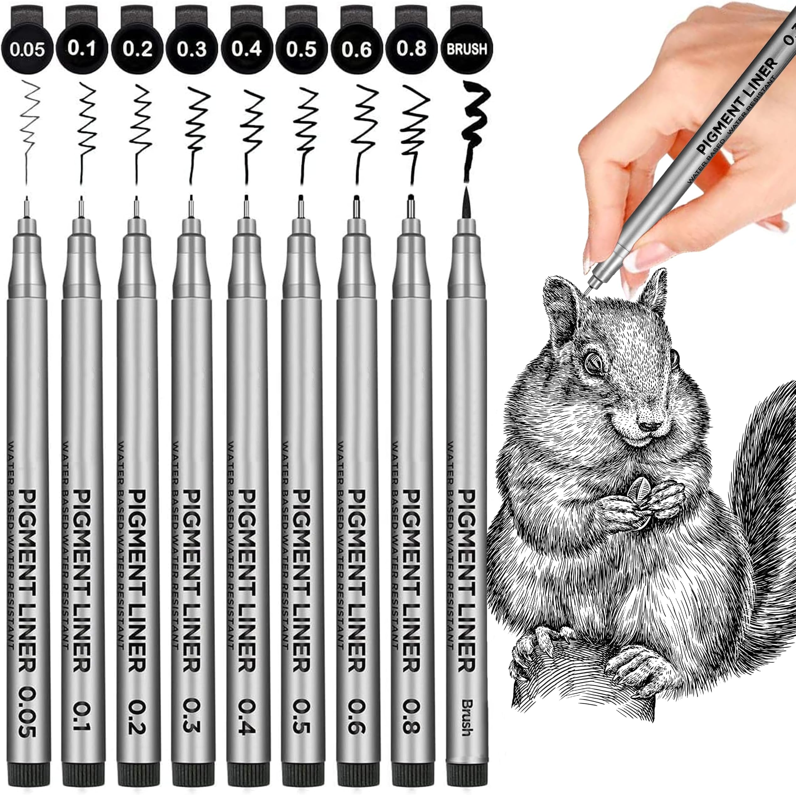 Amazon.com : Precision Micro-Line Pens,Black Micro-Pen Fineliner Ink ...