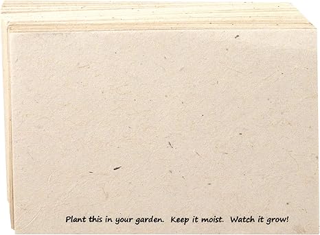 Amazon.com: Handmade Seeded Plantable Recycled Note Paper 100 Sheets 6 ...