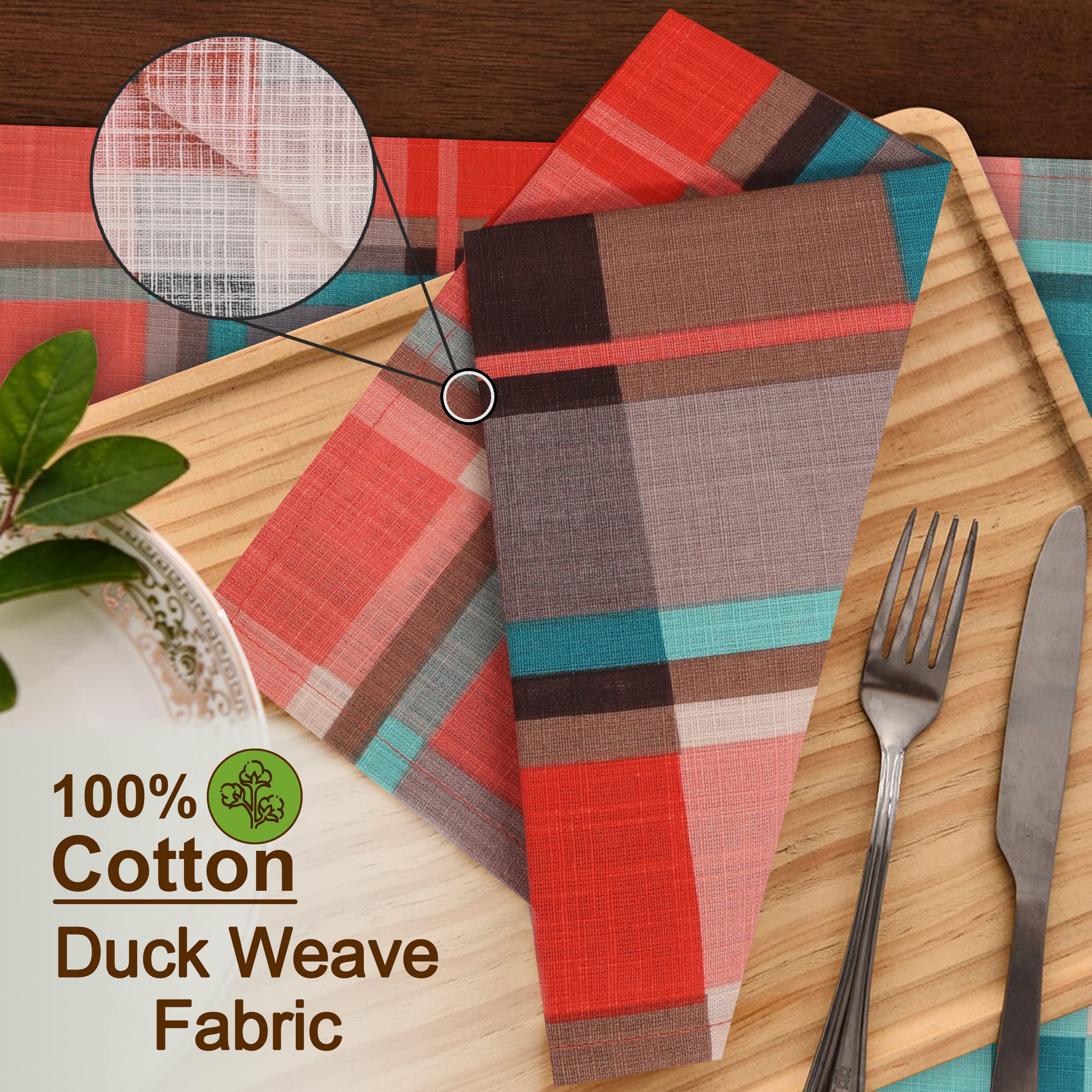 Snapklik.com : Ruvanti Cloth Napkins Set Of 24 Cotton 100%, 18x18 ...