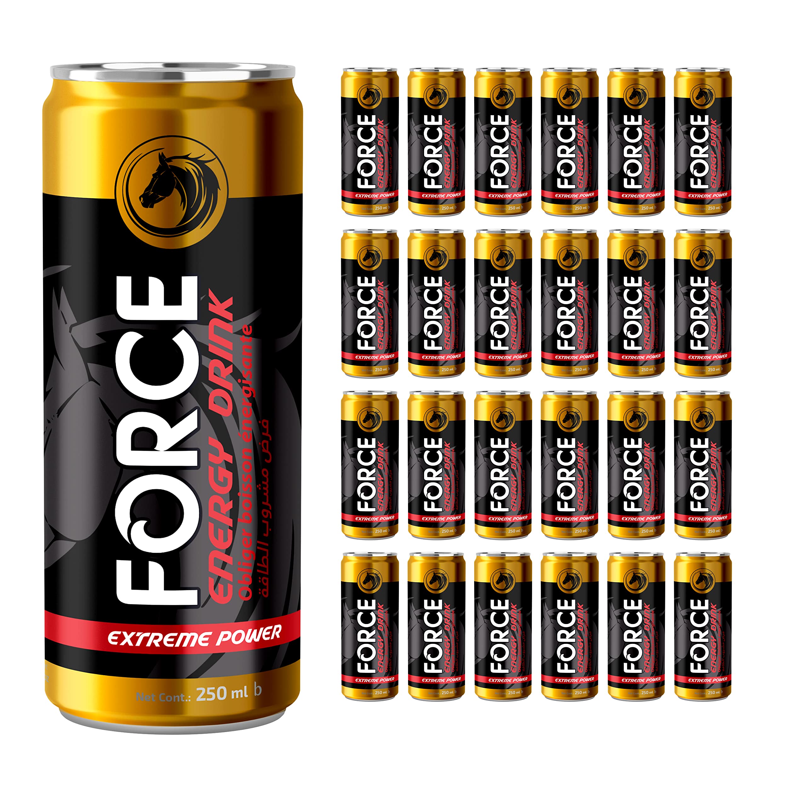 FORCE Energy Drink | Premium Imported | 75mg caffeine & Vitamin E | 12 ...