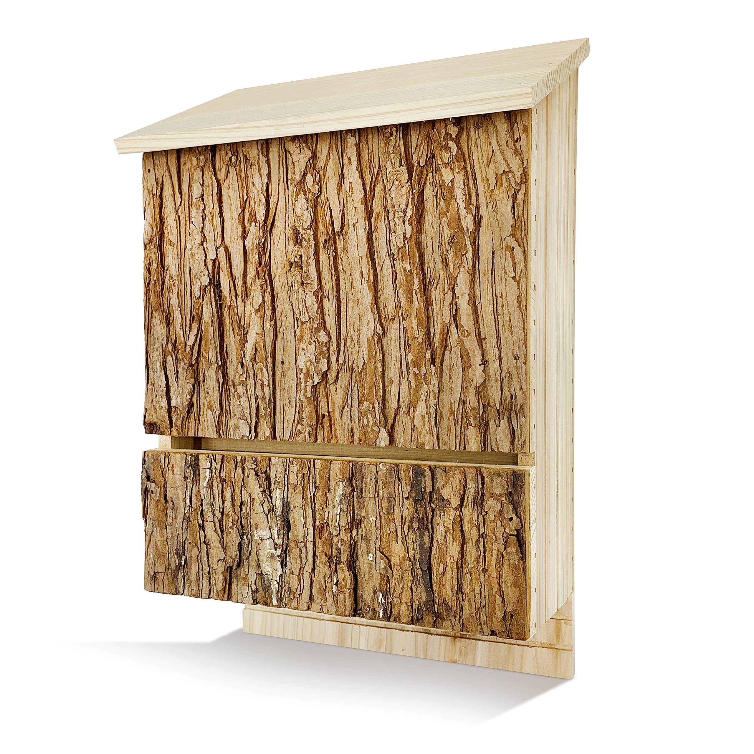 Amazon.com: Outer Trails Bat House Outdoor Bat Habitat, Real Bark ...