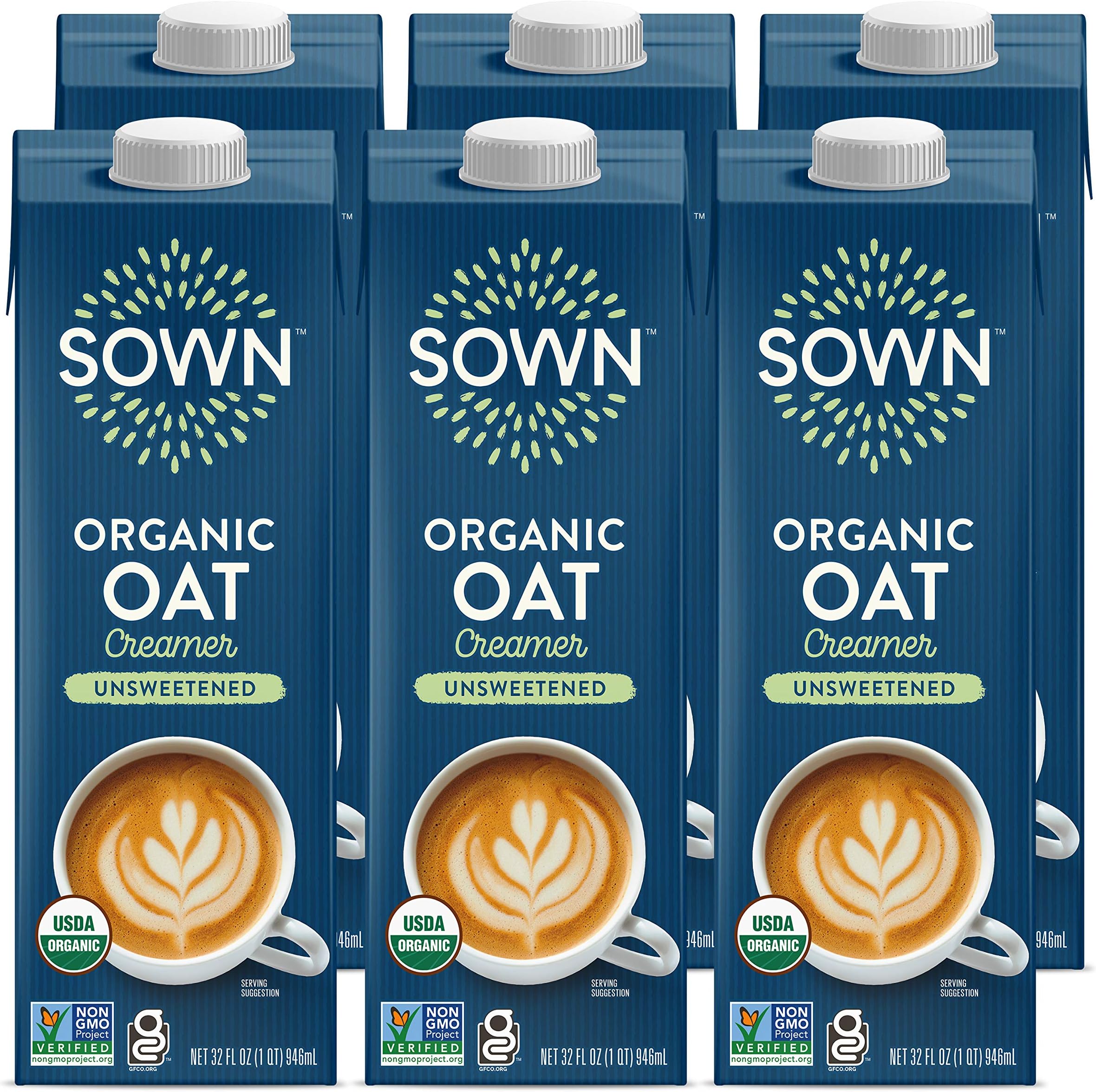 Amazon.com: SOWN Organic Oat Creamer Unsweetened - Barista Oat Milk Non ...