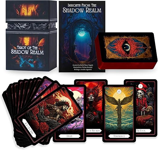 Amazon.com: Earth Moon Magick - Tarot of The Shadow Realm - 78 + 2 Extra Cards, Guidebook with ...