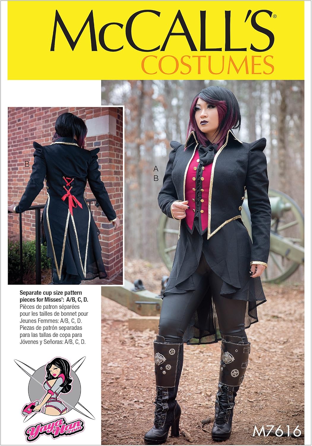 Amazon.com: McCall's Patterns Vest and Jacket Gothic Cosplay Costume ...